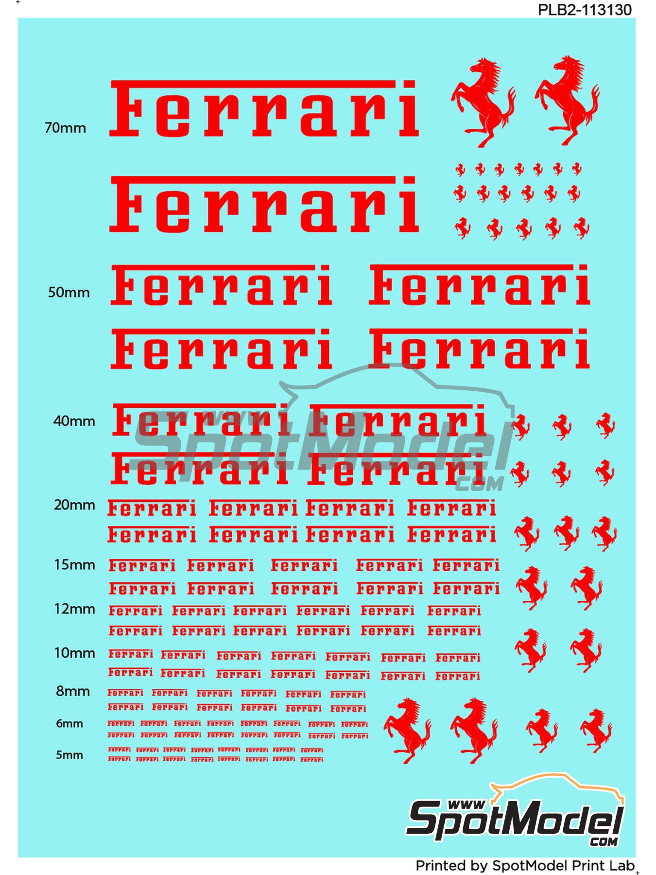 Print Lab Decals PLB2-113130: Logotypes - Ferrari (ref. PLB2-113130 ...