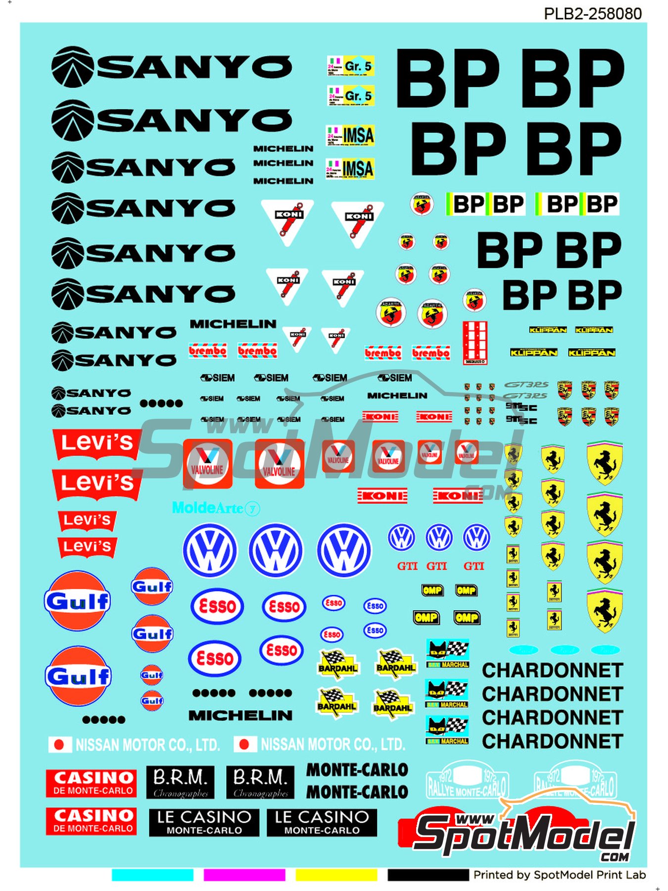 Print Lab Decals PLB2-258080: Logotypes 1/24 scale - Sponsors mix (ref ...
