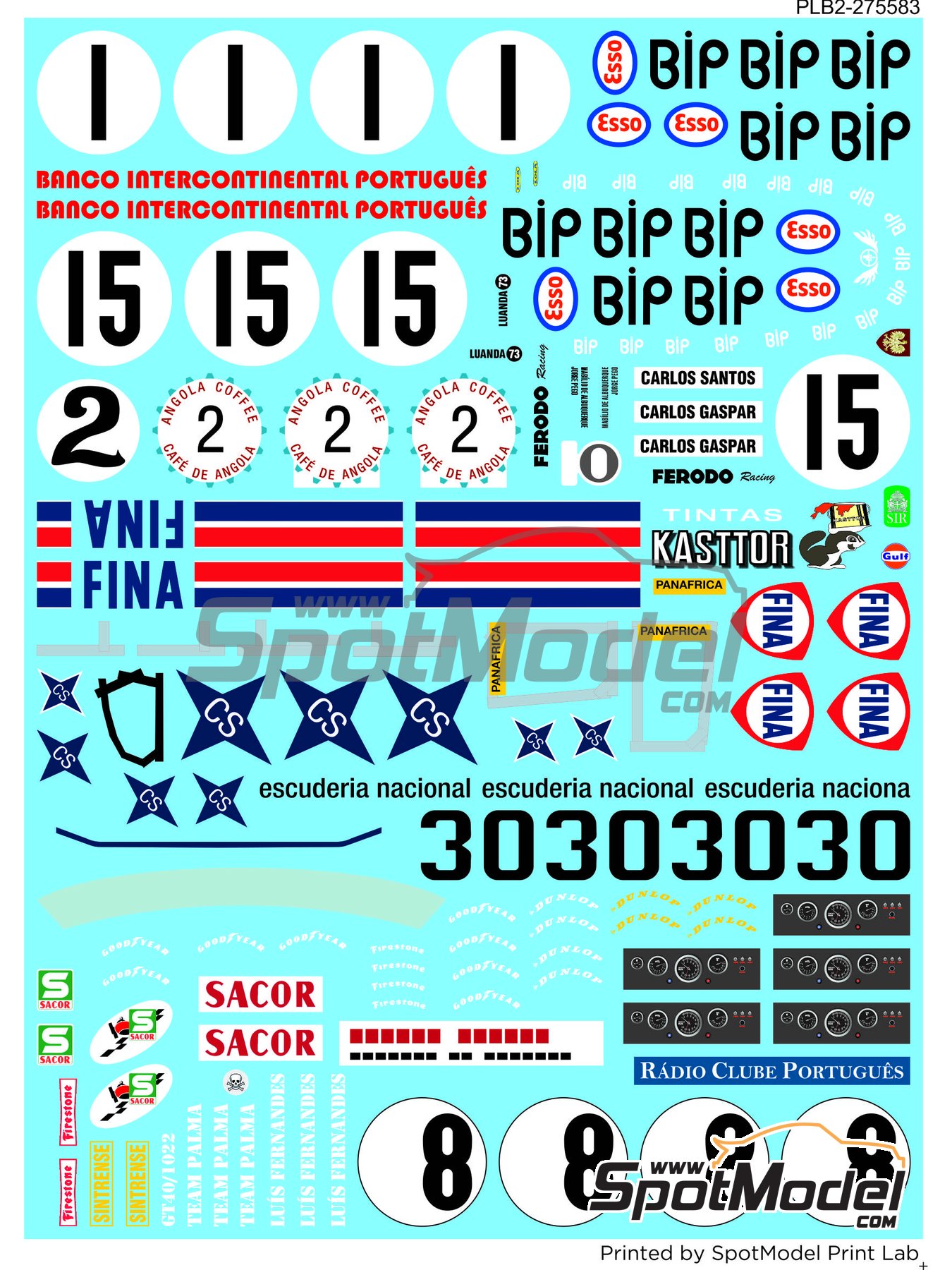 Print Lab Decals PLB2-275583: Marking / livery 1/24 scale - Lola T292 ...