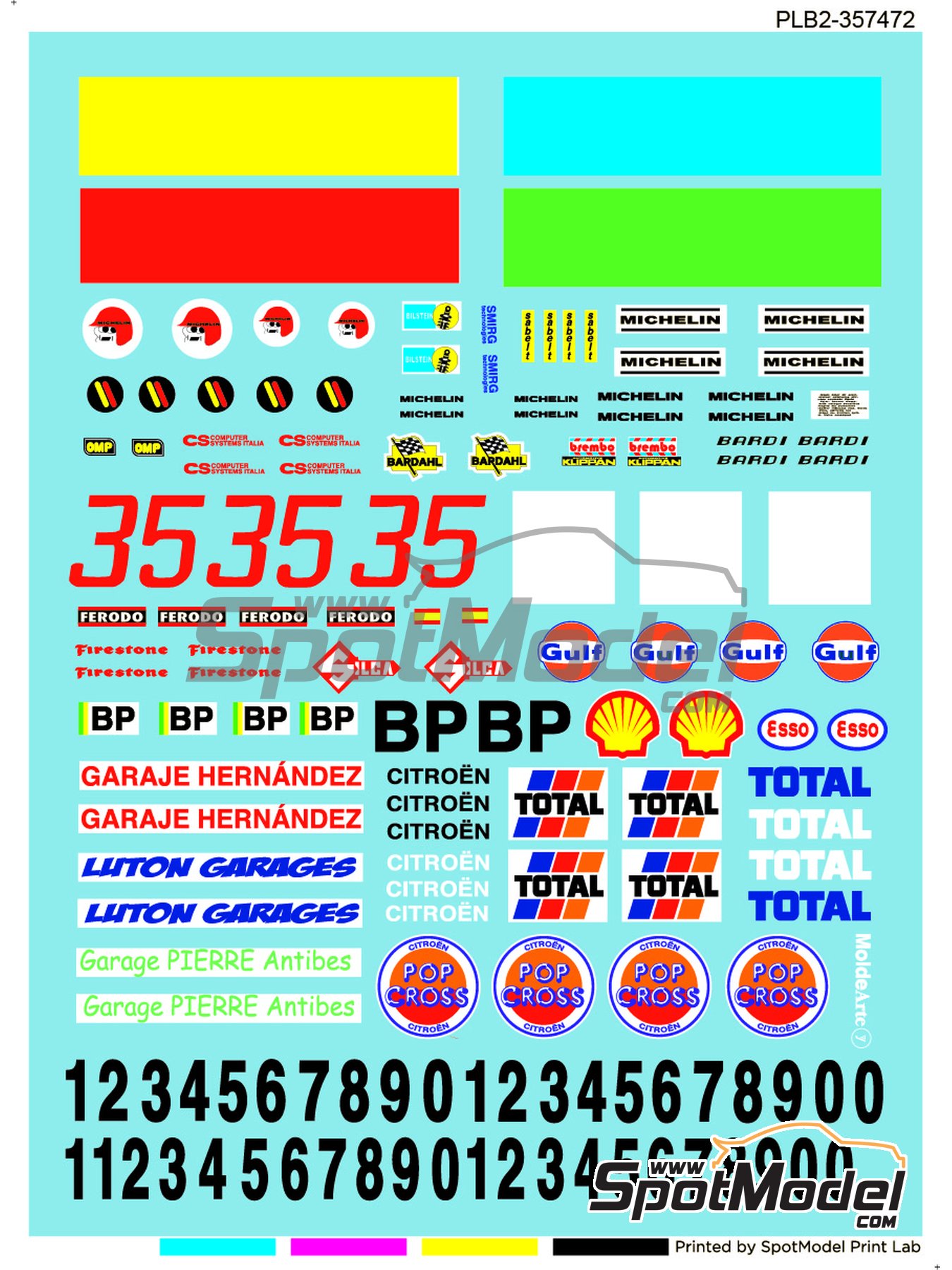 Print Lab Decals PLB2-357472: Marking / livery 1/24 scale - Citroen 2CV ...