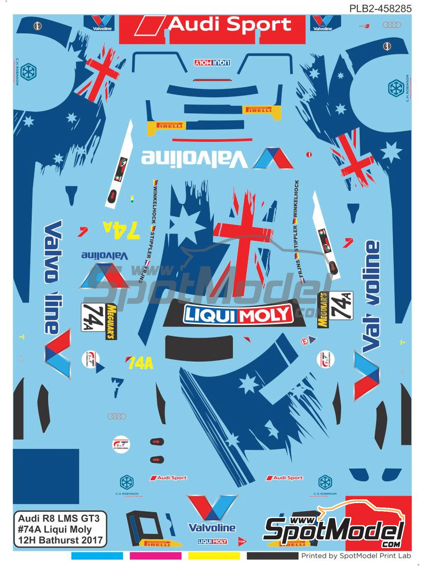 Print Lab Decals PLB2-458285: Marking / livery 1/27 scale - Audi R8 LMS ...