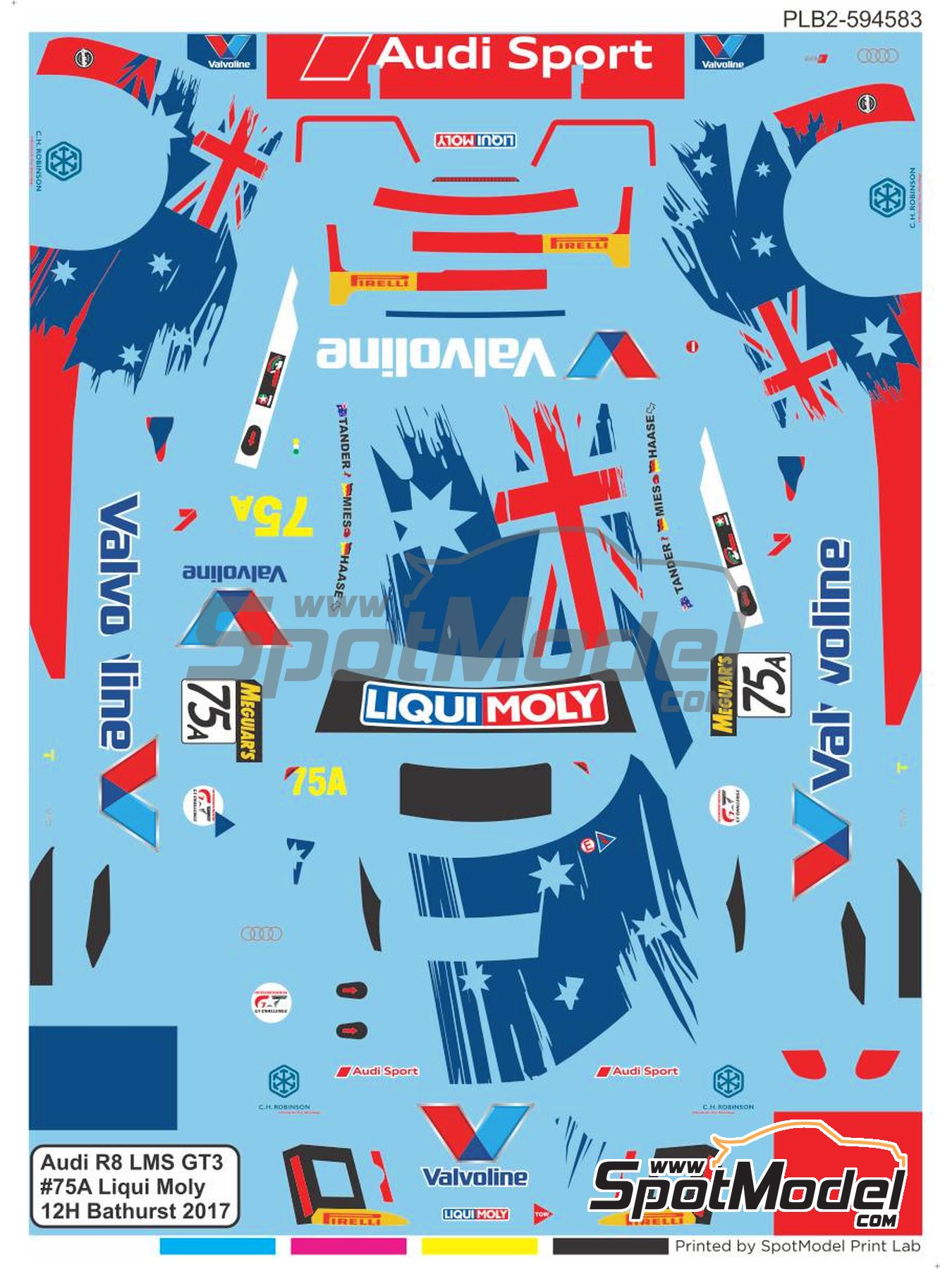 Print Lab Decals PLB2-594583: Marking / livery 1/27 scale - Audi R8 LMS ...