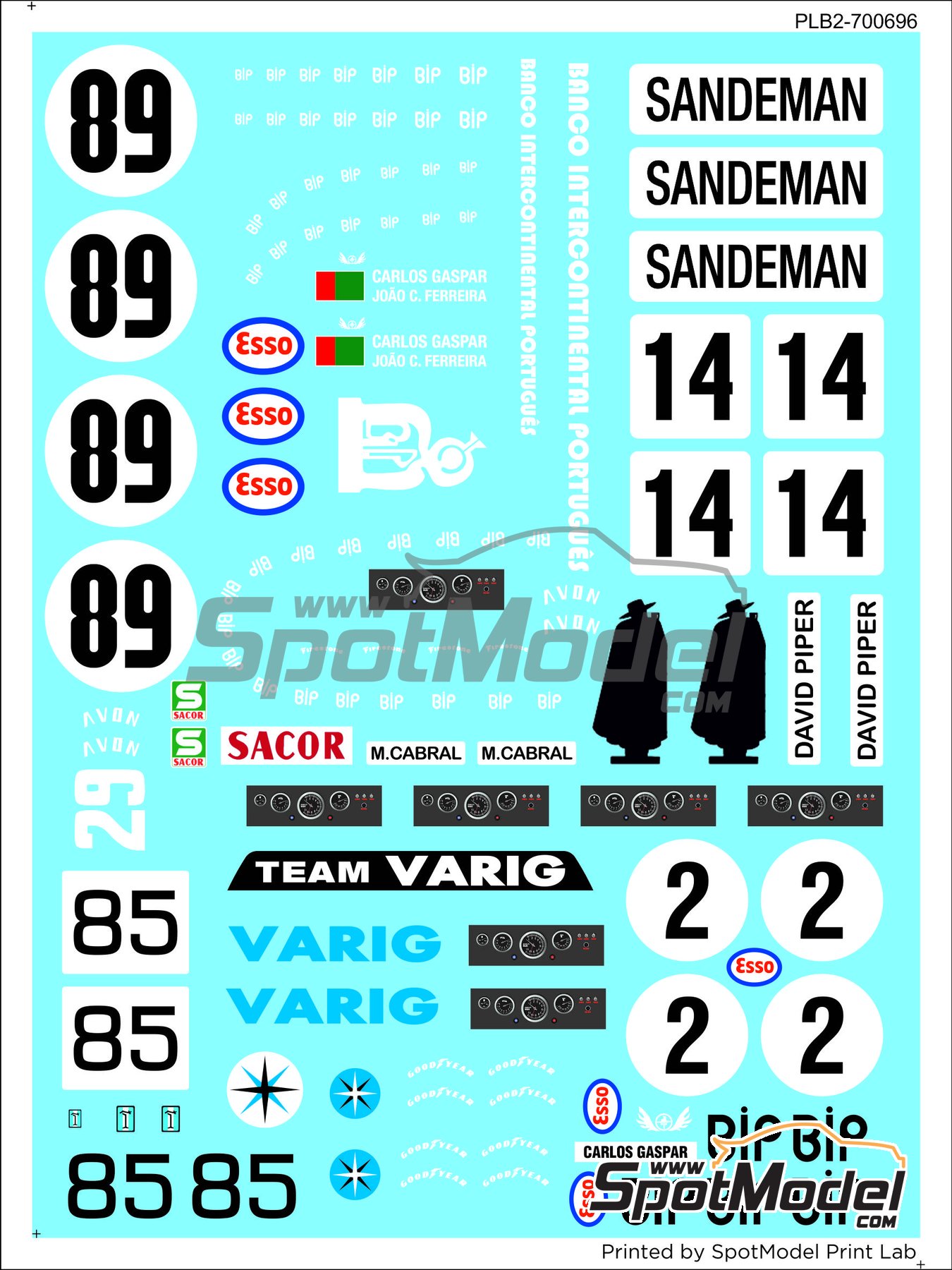 Print Lab Decals PLB2-700696: Marking / livery 1/24 scale - Lola T280 ...