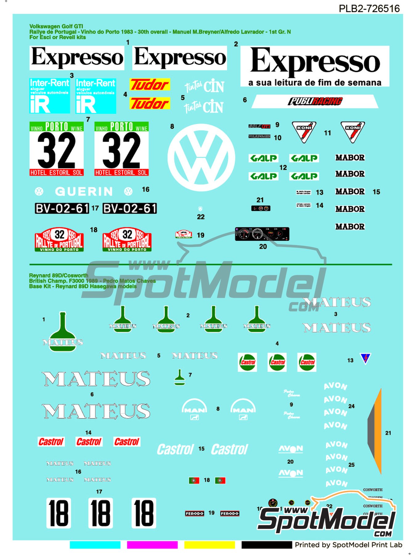 Print Lab Decals PLB2-726516: Marking / livery 1/24 scale - Volkswagen ...