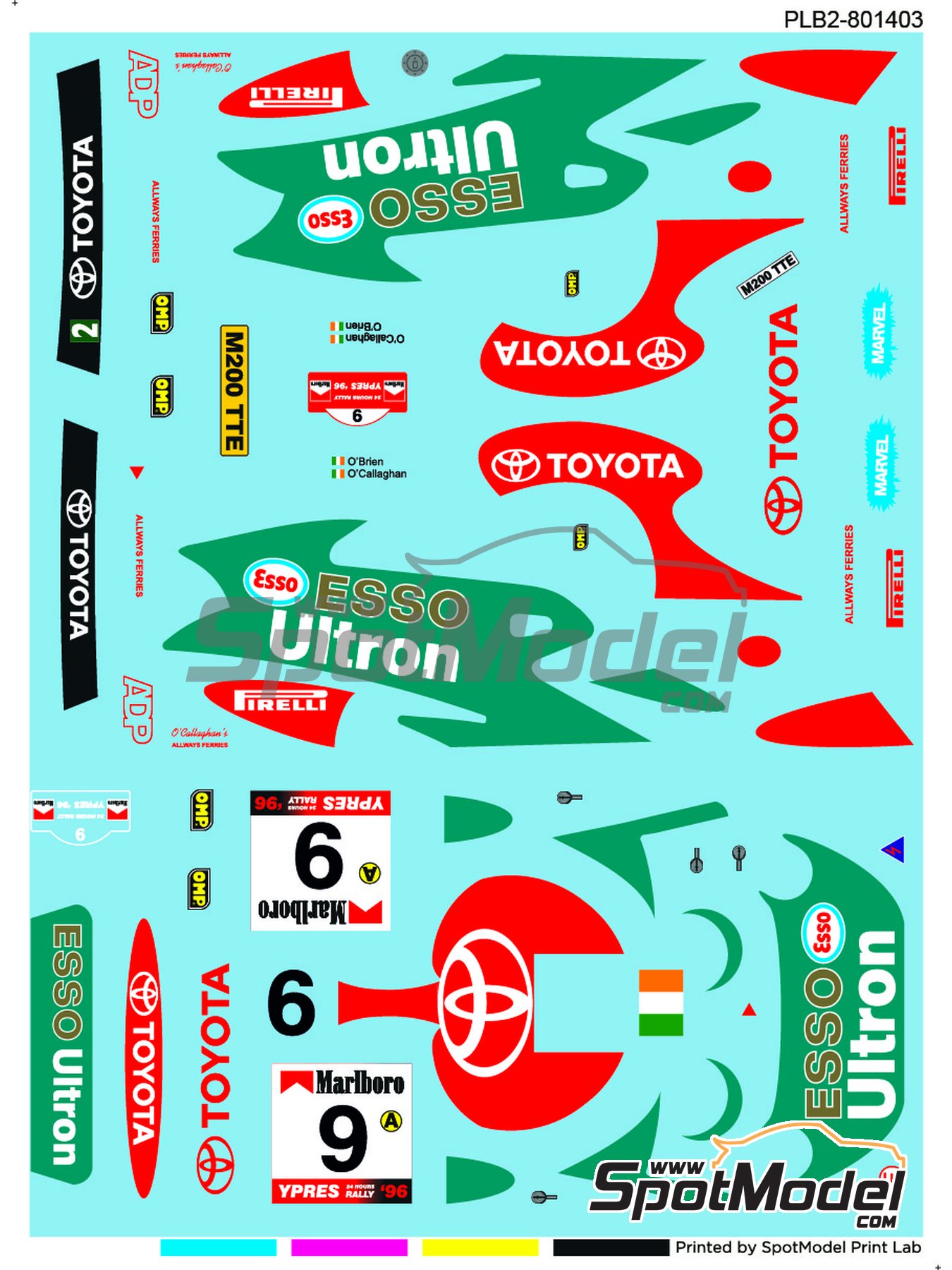 Print Lab Decals PLB2-801403: Marking / livery 1/24 scale - Toyota ...