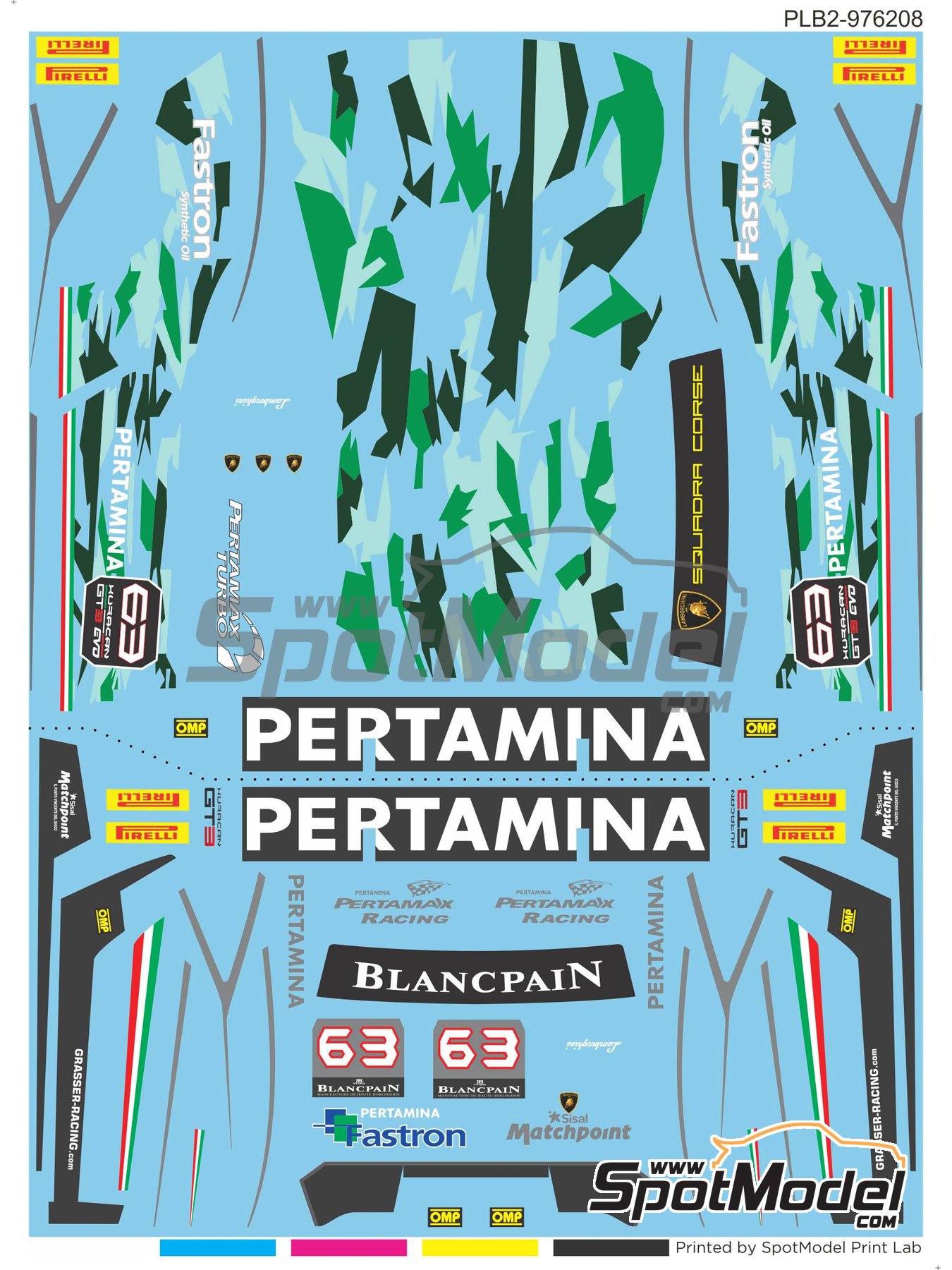 Print Lab Decals PLB2-976208: Marking / livery 1/27 scale - Lamborghini ...