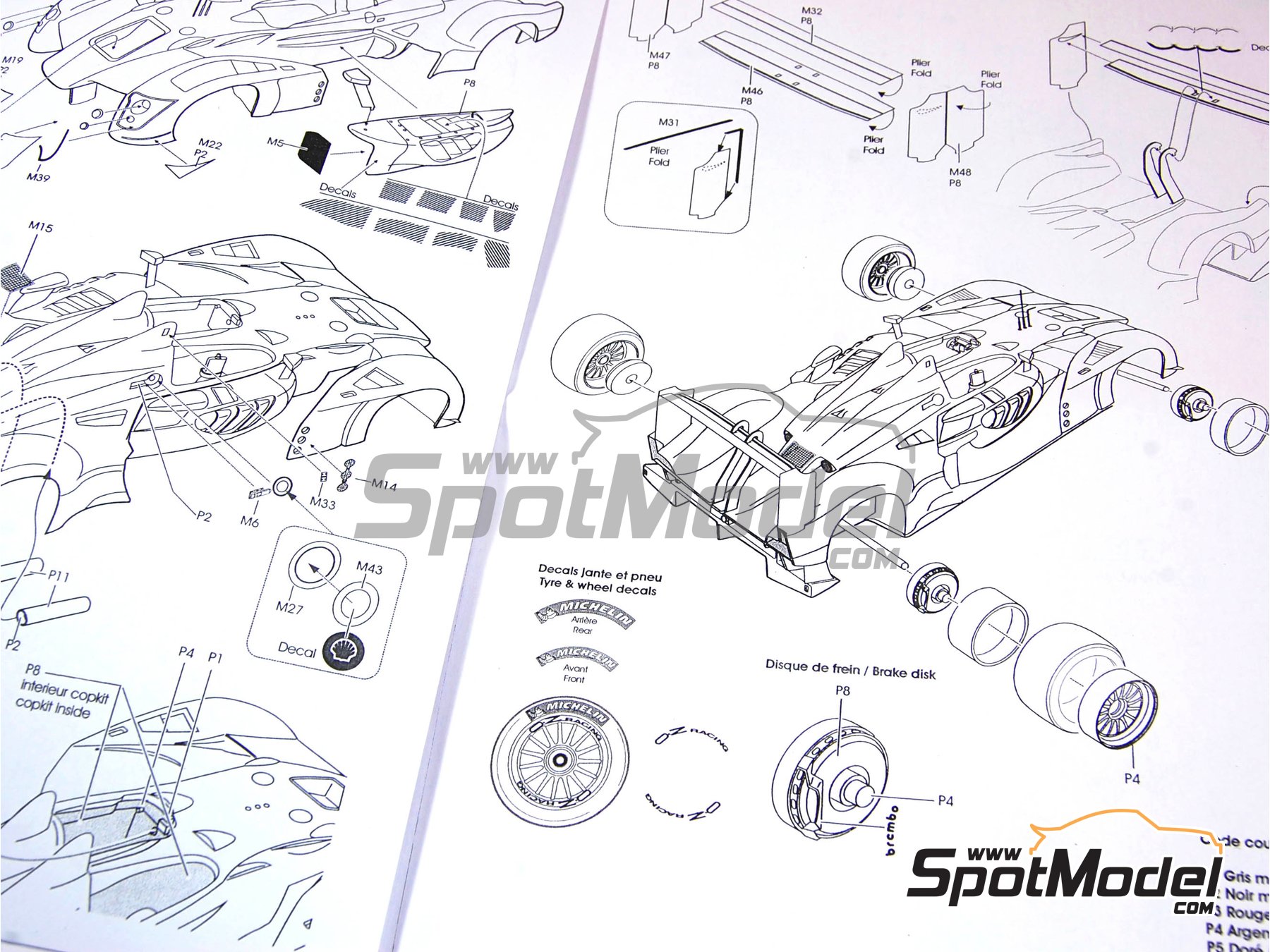 Profil24 P24072K: Car scale model kit 1/24 scale - Audi R15 Tdi ...
