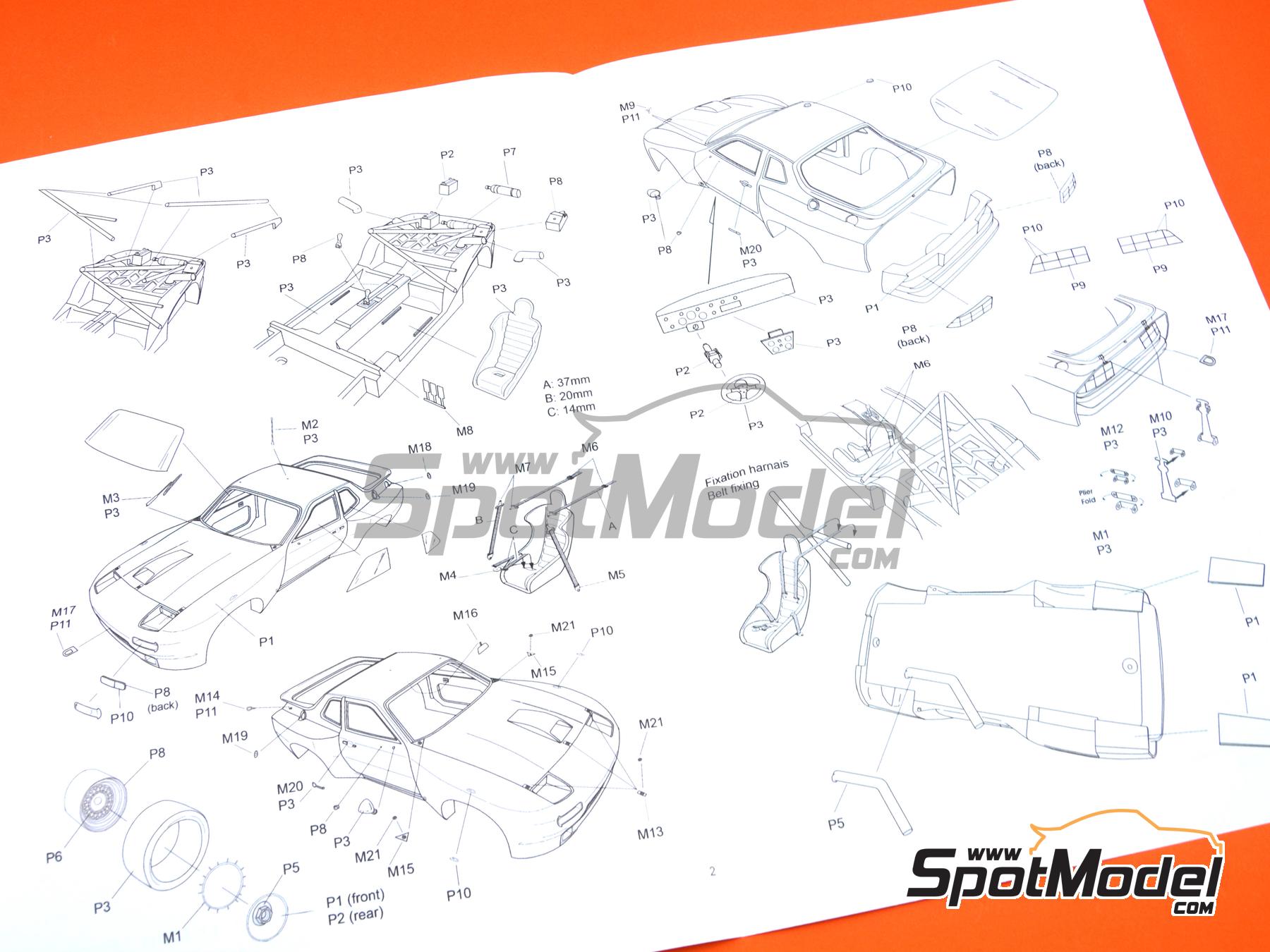 Profil24 P24137K: Car scale model kit 1/24 scale - Porsche 924 Carrera ...