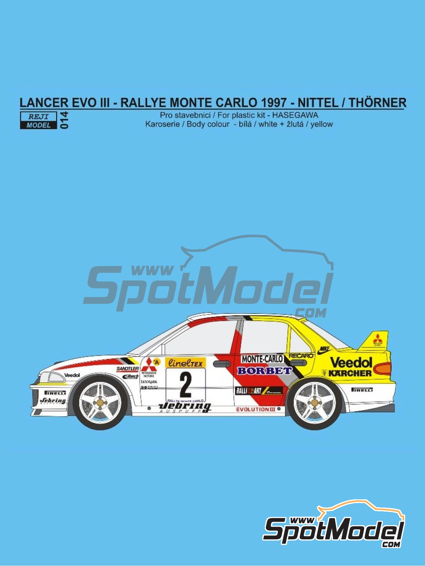 Reji Model 014: Marking / livery 1/24 scale - Mitsubishi Lancer Evo III ...