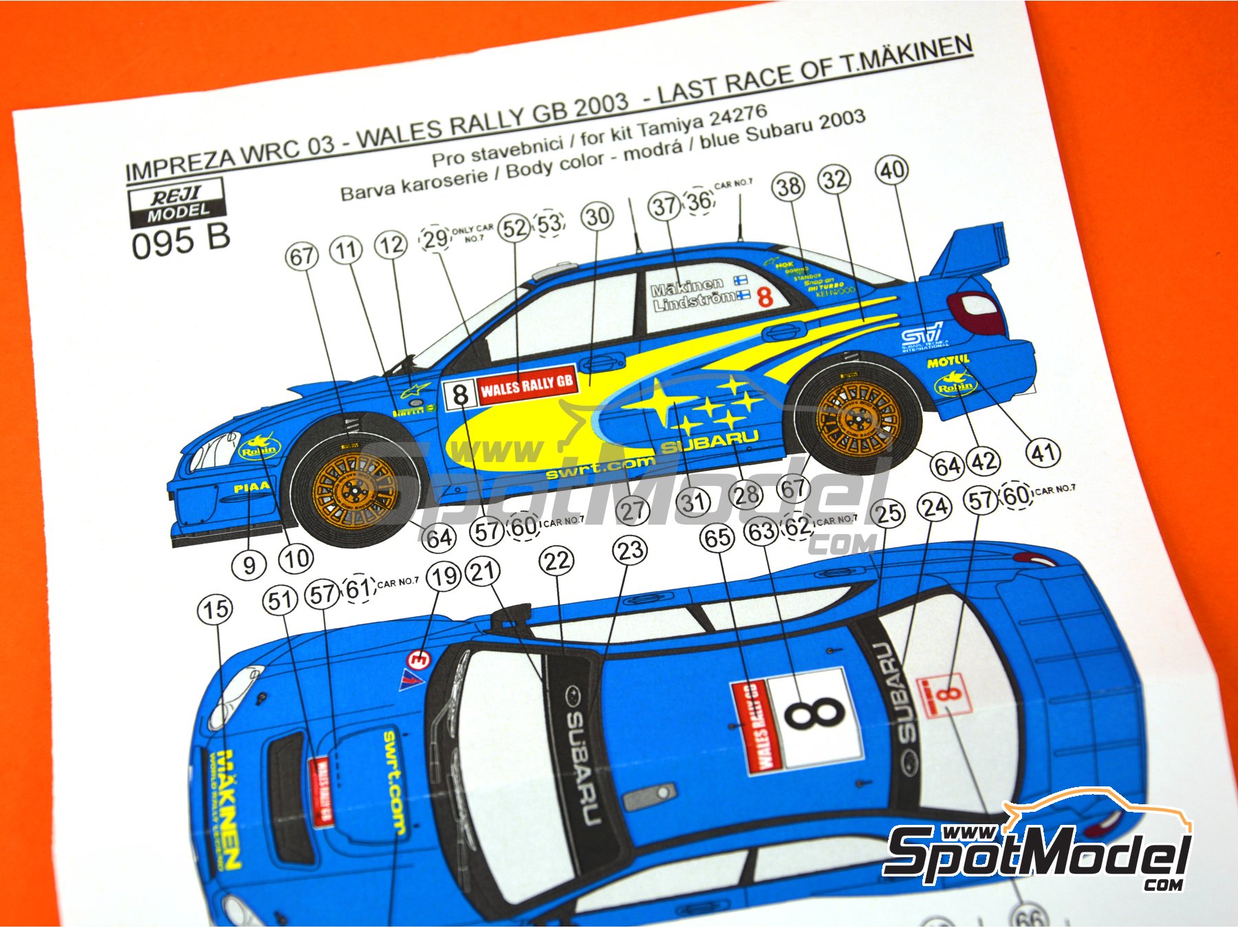 Reji Model 095B: Marking / livery 1/24 scale - Subaru Impreza WRC 555 ...