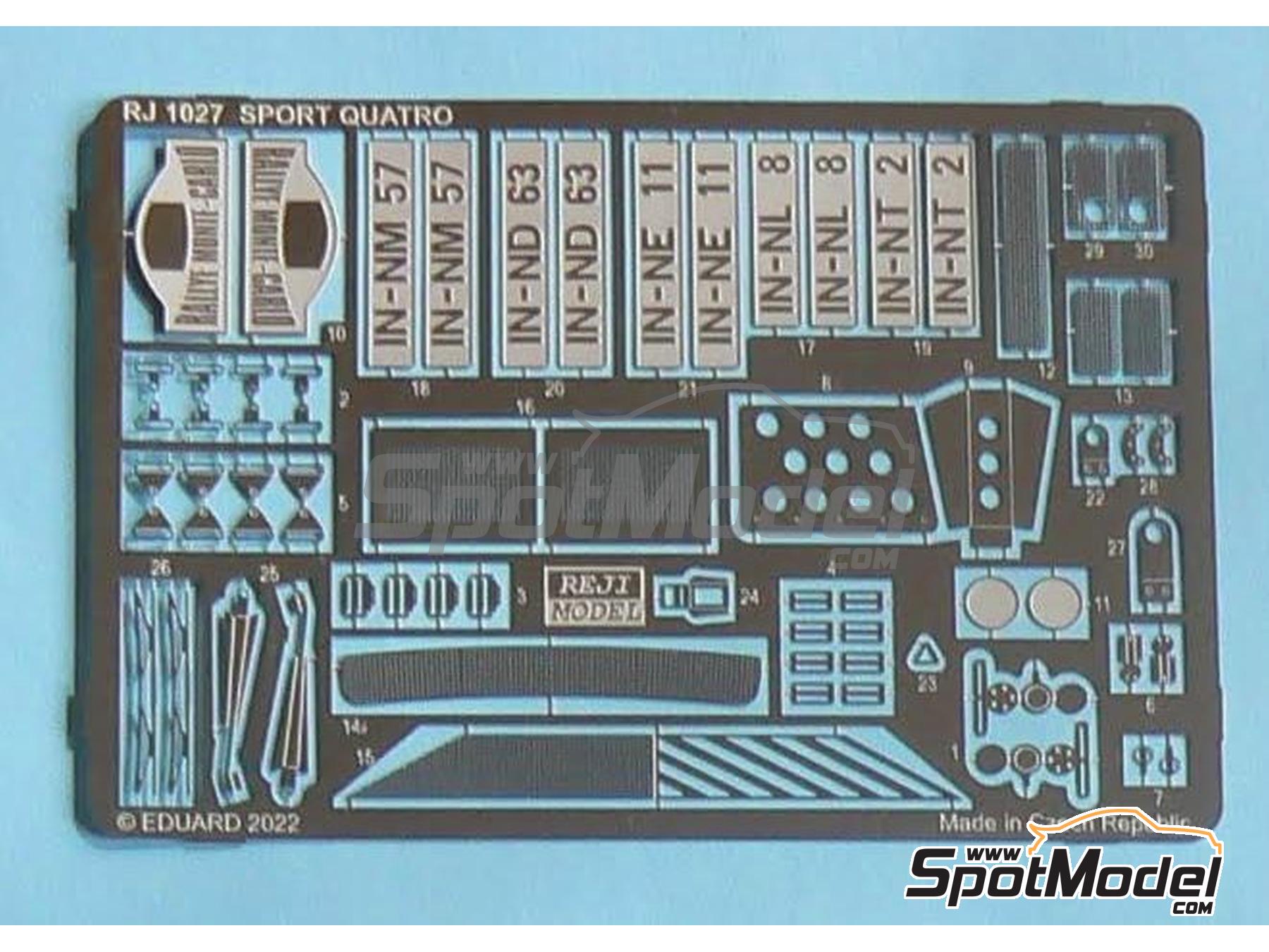 Reji Model 1027: Detail up set 1/24 scale - Audi Sport Quattro S1 - for ...