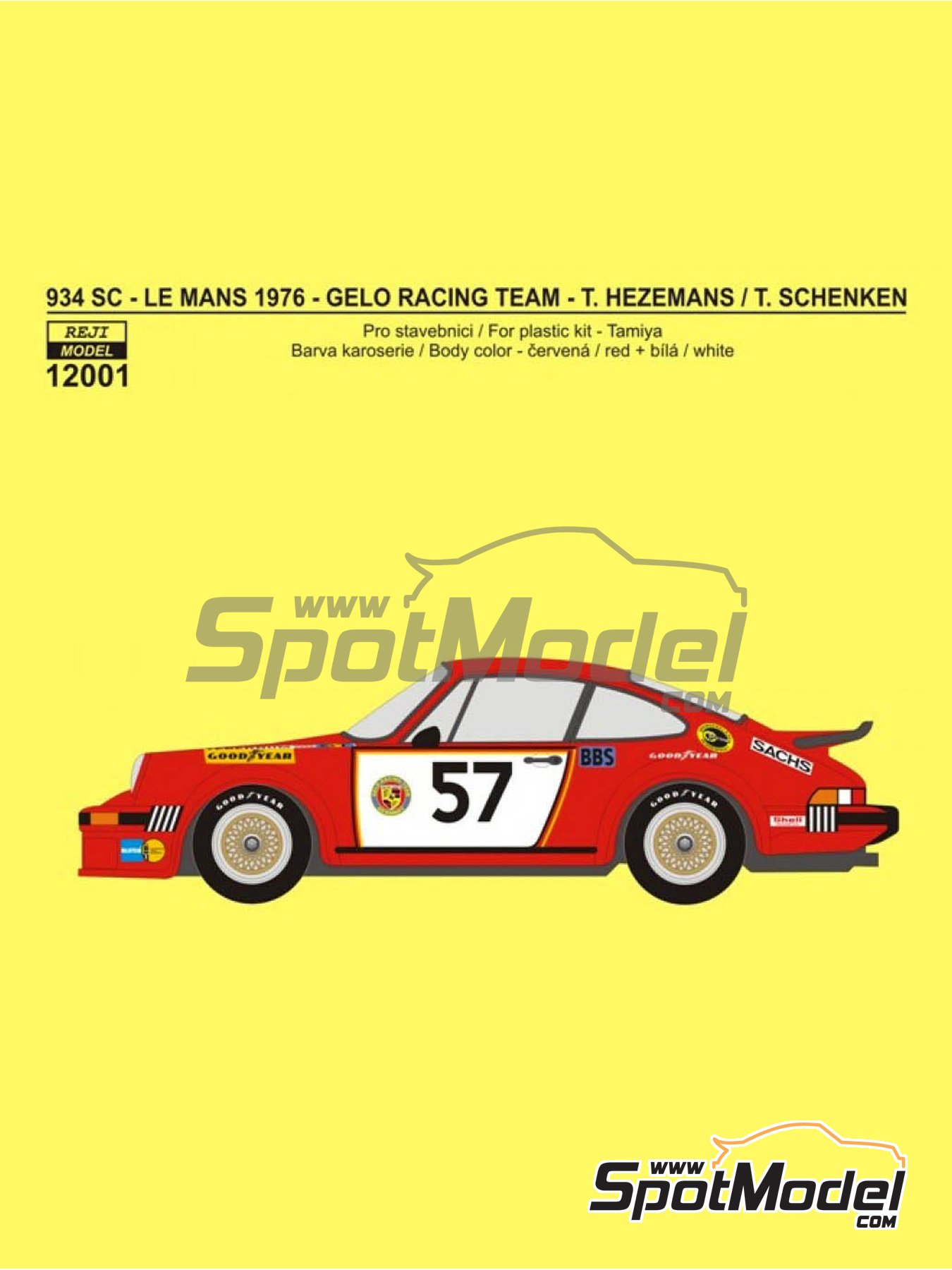 Reji Model 12001: Marking / livery 1/12 scale - Porsche 934 Turbo RSR ...
