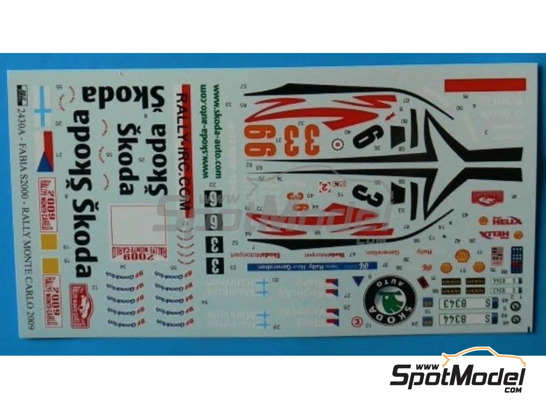 Reji Model 0169-EASY: Marking / livery 1/24 scale - Skoda Fabia S2000 ...