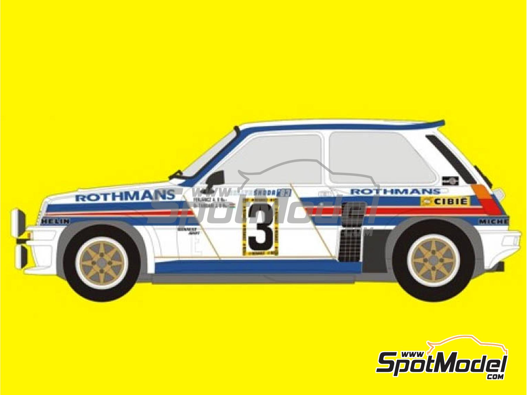 Reji Model 18002: Marking / livery 1/18 scale - Renault R5 Turbo ...