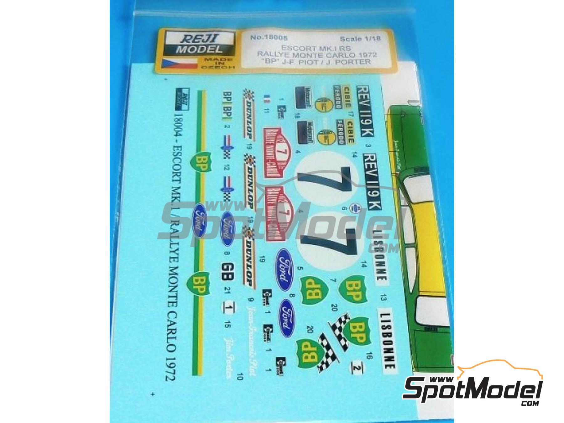 Reji Model 18004: Marking / livery 1/18 scale - Ford Escort RS1600 Mk I ...