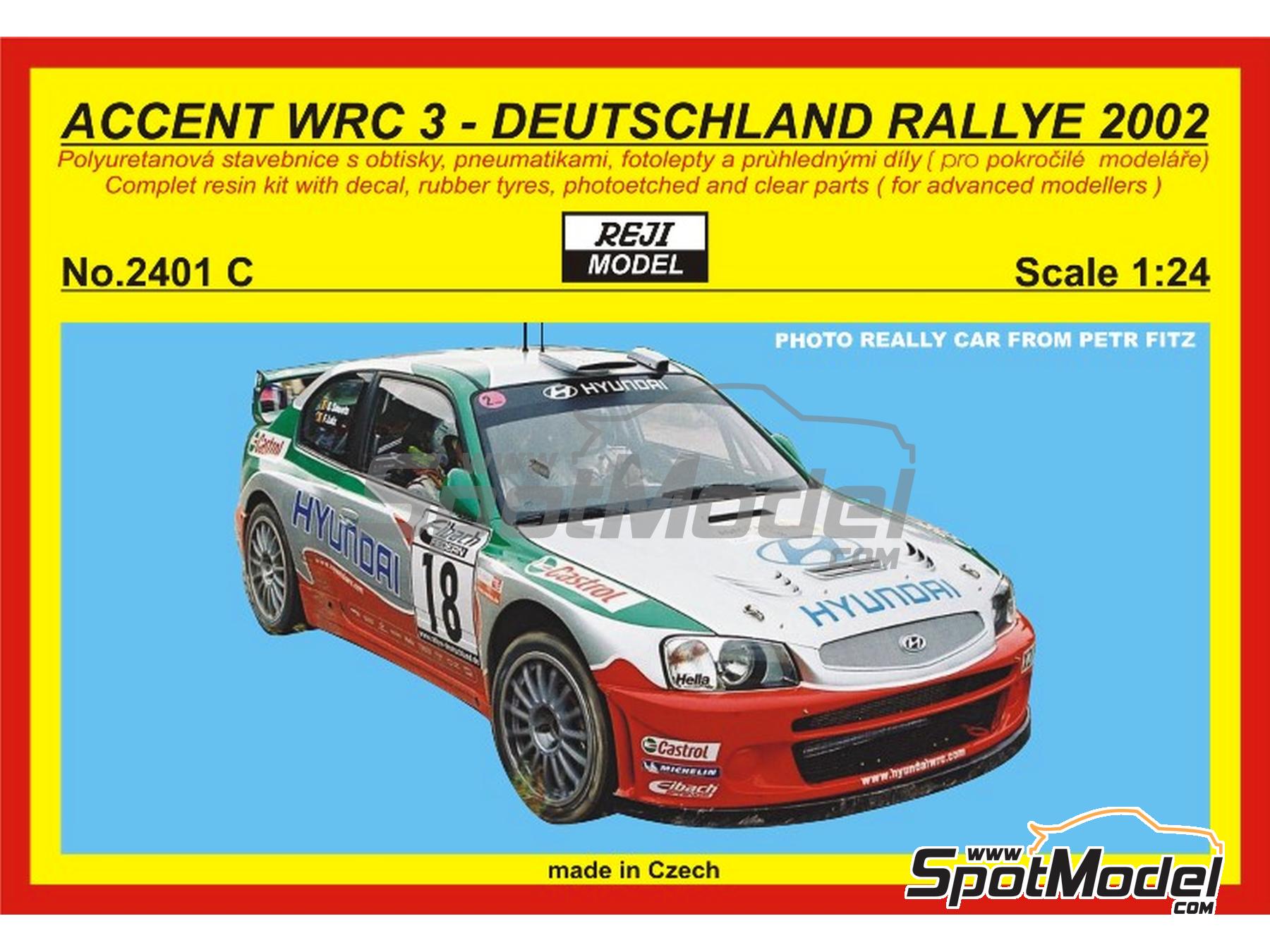Reji Model 2401C: Car scale model kit 1/24 scale - Hyundai Accent WRC ...