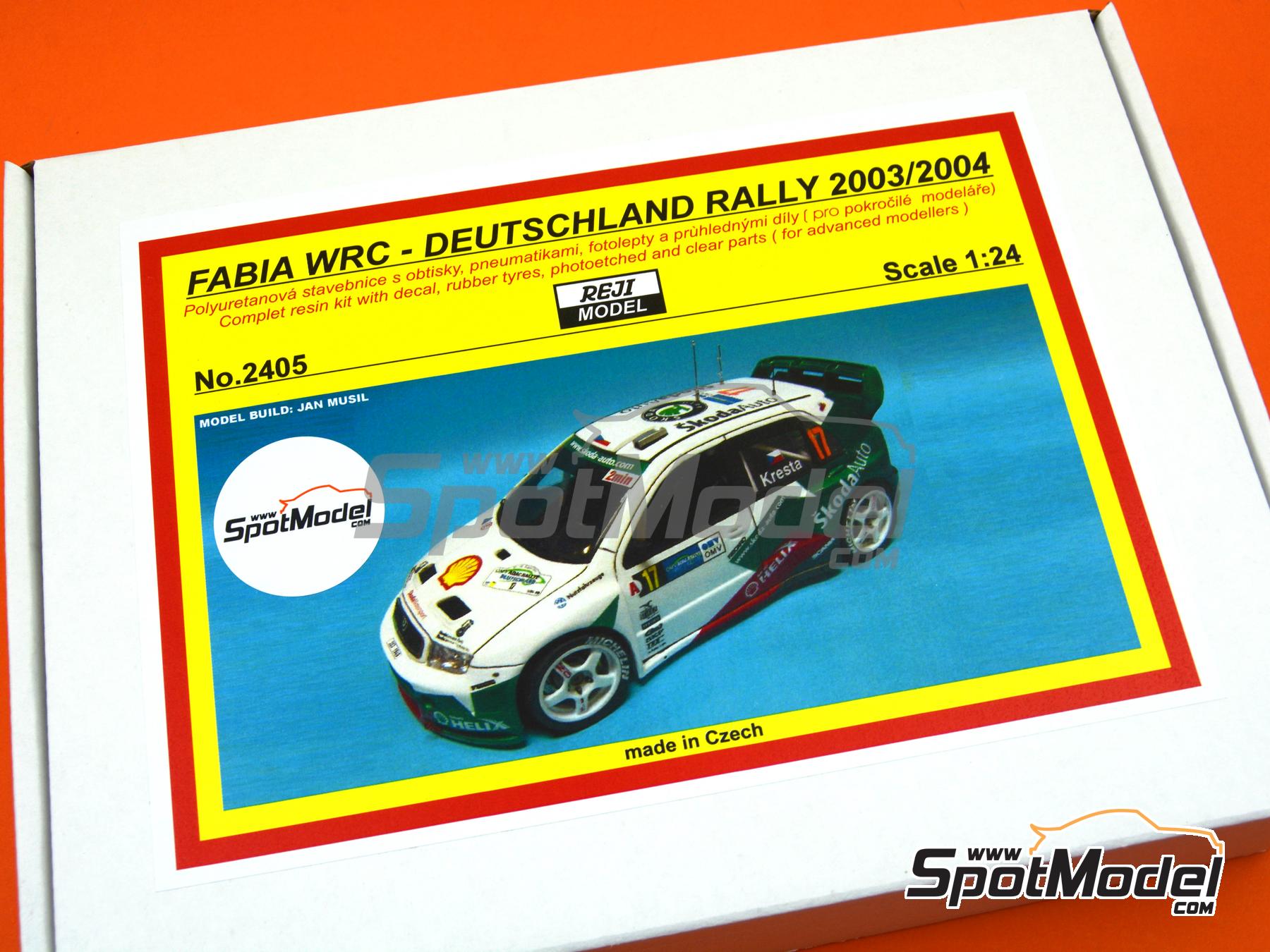Reji Model 2405: Car scale model kit 1/24 scale - Skoda Fabia WRC Skoda ...