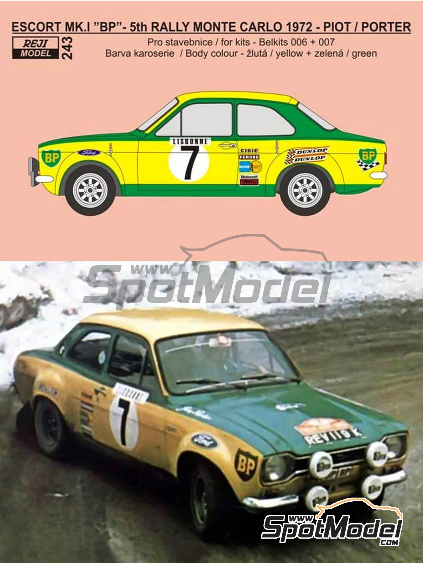 Reji Model 243: Marking / livery 1/24 scale - Ford Escort RS1600 Mk I ...