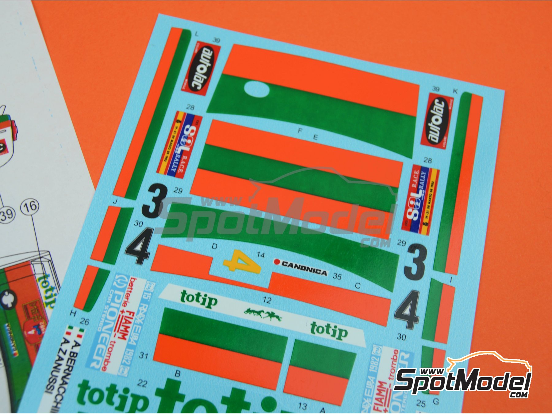 Reji Model 257: Marking / livery 1/24 scale - Fiat 131 Abarth sponsored ...