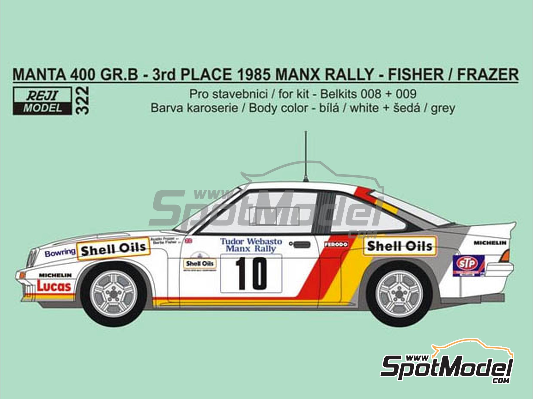 Reji Model 322: Marking / livery 1/24 scale - Opel Manta 400 Group B ...