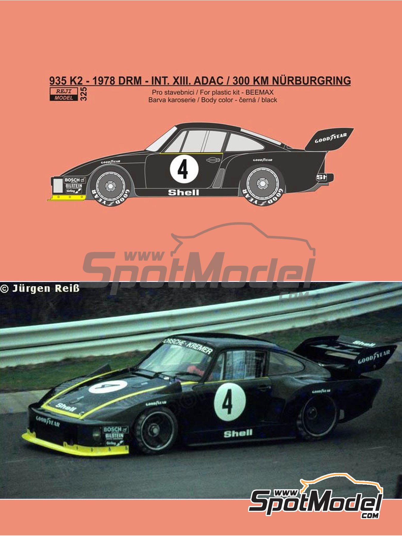 Reji Model REJI-325: Marking / livery 1/24 scale - Porsche Kremer 935 ...
