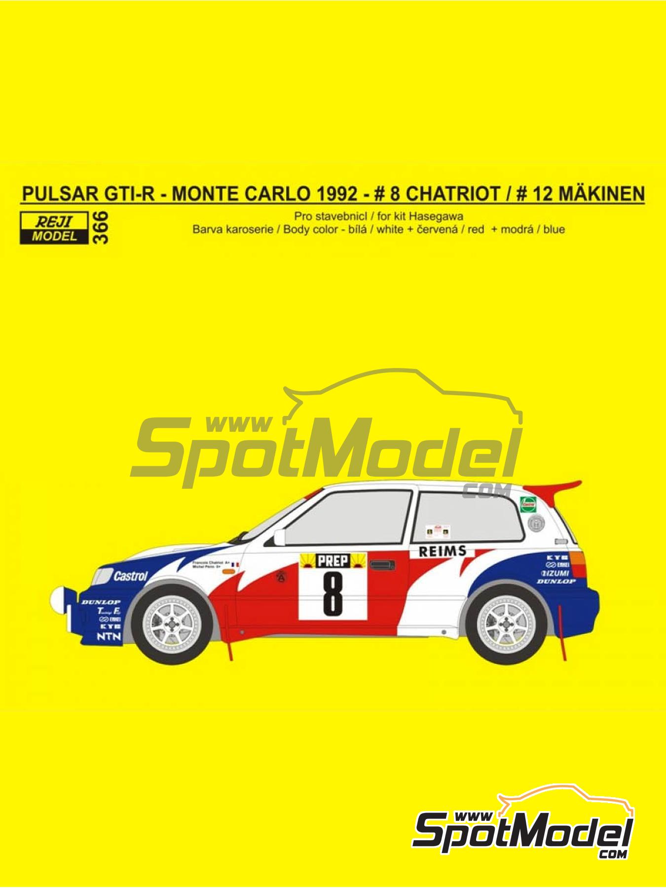 Reji Model 0366: Marking / livery 1/24 scale - Nissan Pulsar GTI-R ...