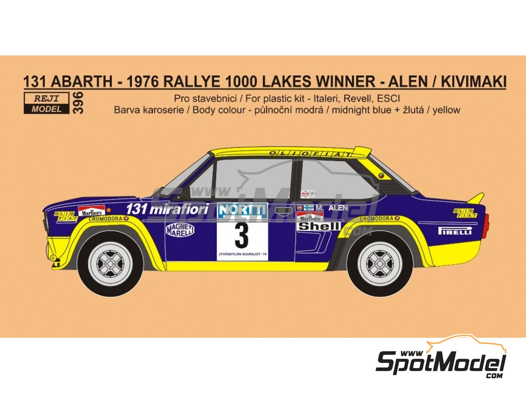 Reji Model 396: Marking / livery 1/24 scale - Fiat 131 Abarth sponsored ...