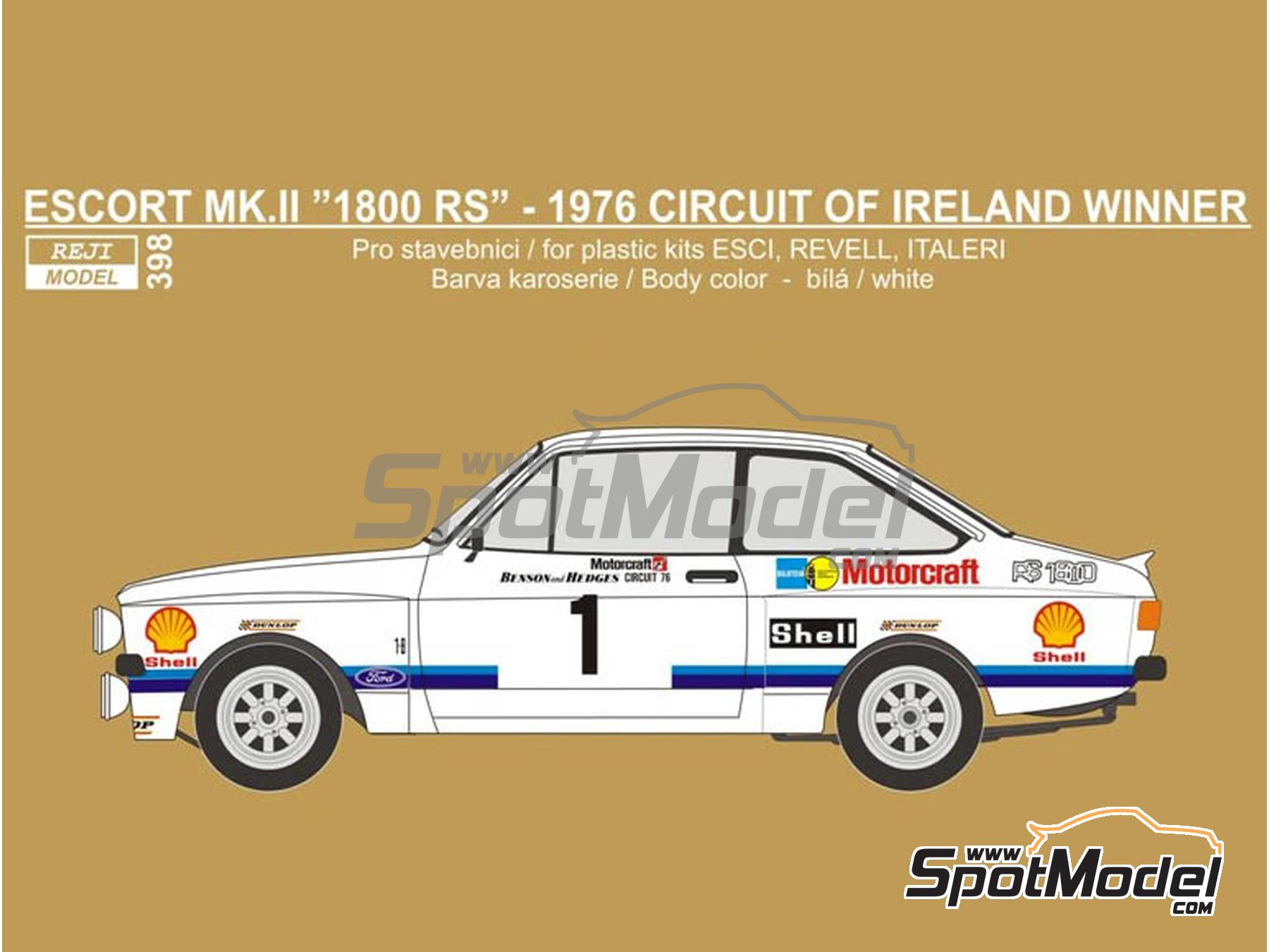 Reji Model 0398: Marking / livery 1/24 scale - Ford Escort Mk.II RS ...