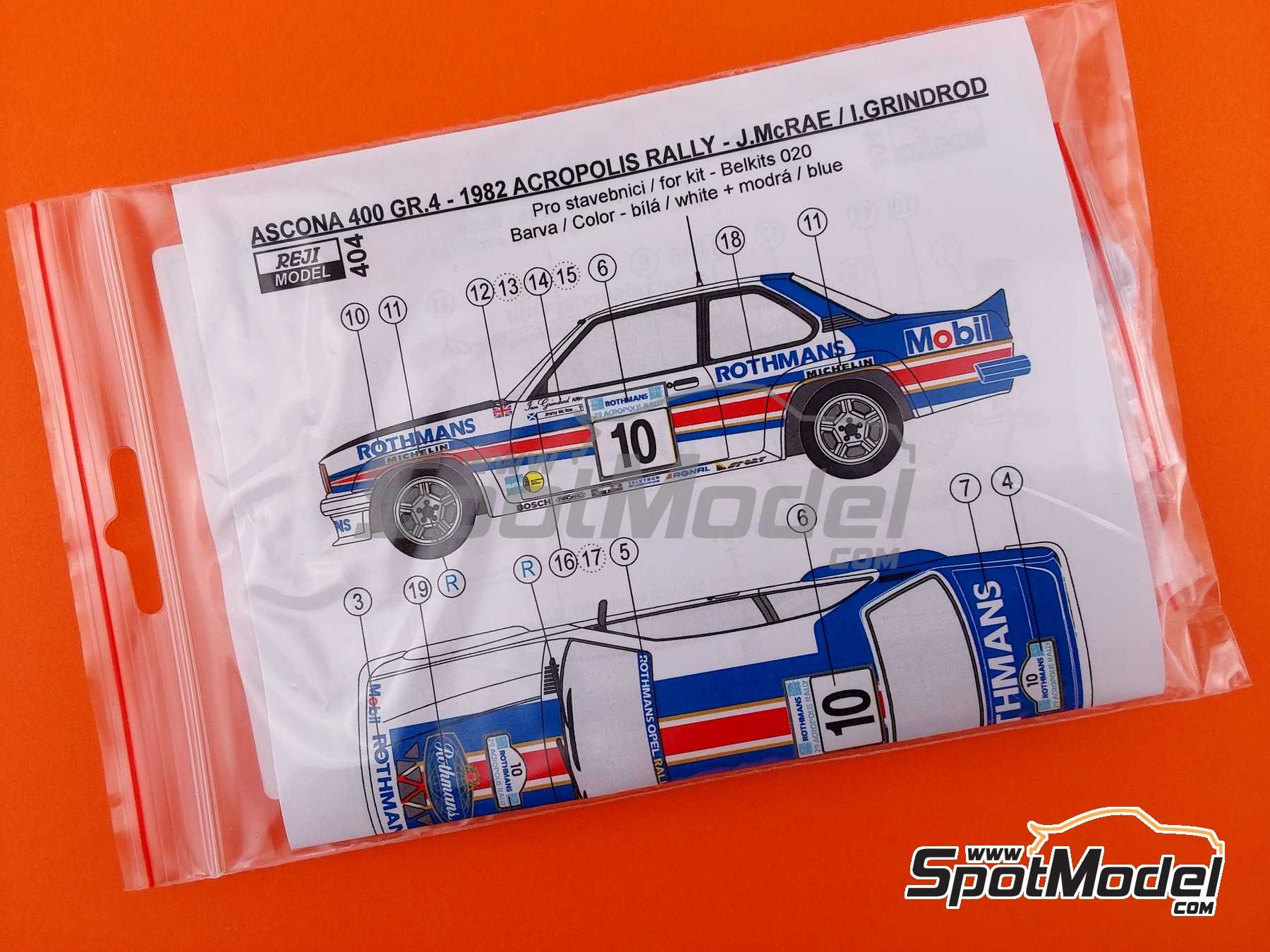 Reji Model 404: Marking / livery 1/24 scale - Opel Ascona 400 Group 4 ...