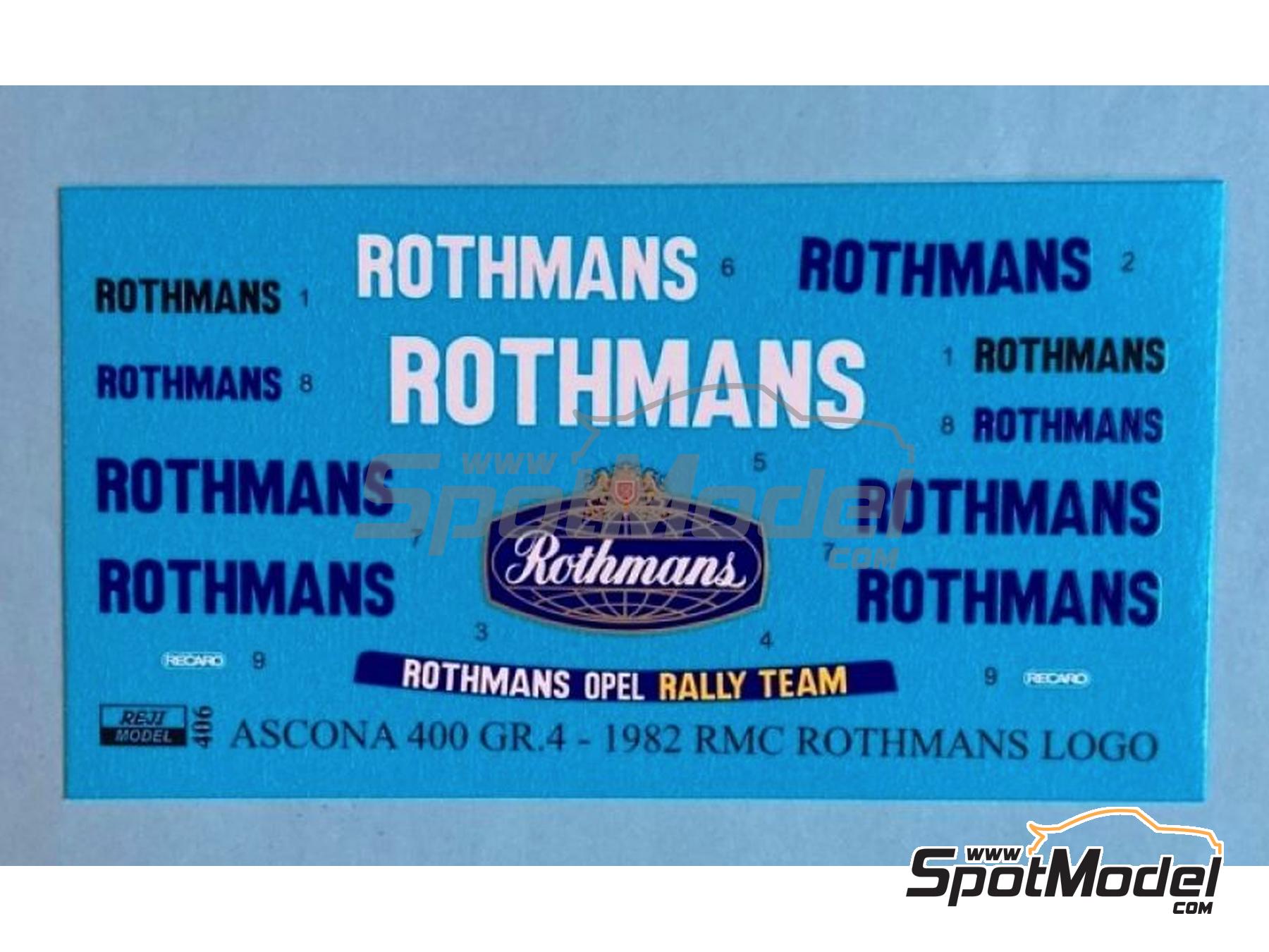 Reji Model 406: Logotypes 1/24 scale - Opel Ascona 400 Group 4 Opel ...