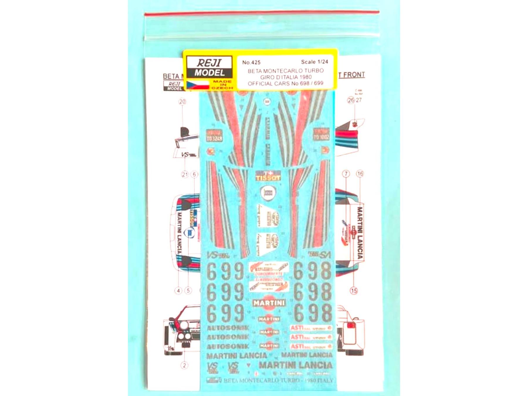 Reji Model 425: Marking / livery 1/24 scale - Lancia Beta Montecarlo ...