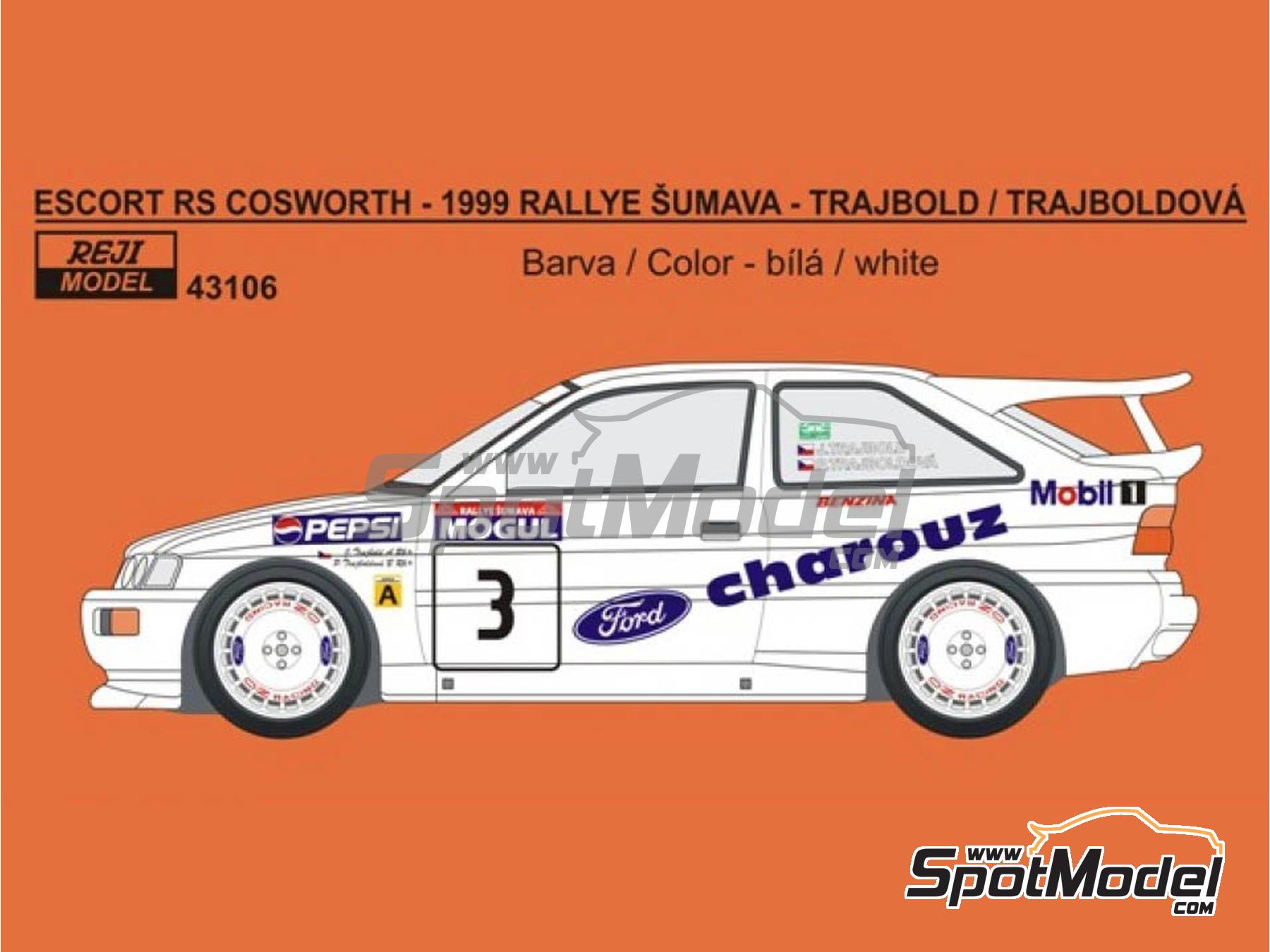 Reji Model 43106: Marking / livery 1/43 scale - Ford Escort RS Cosworth ...