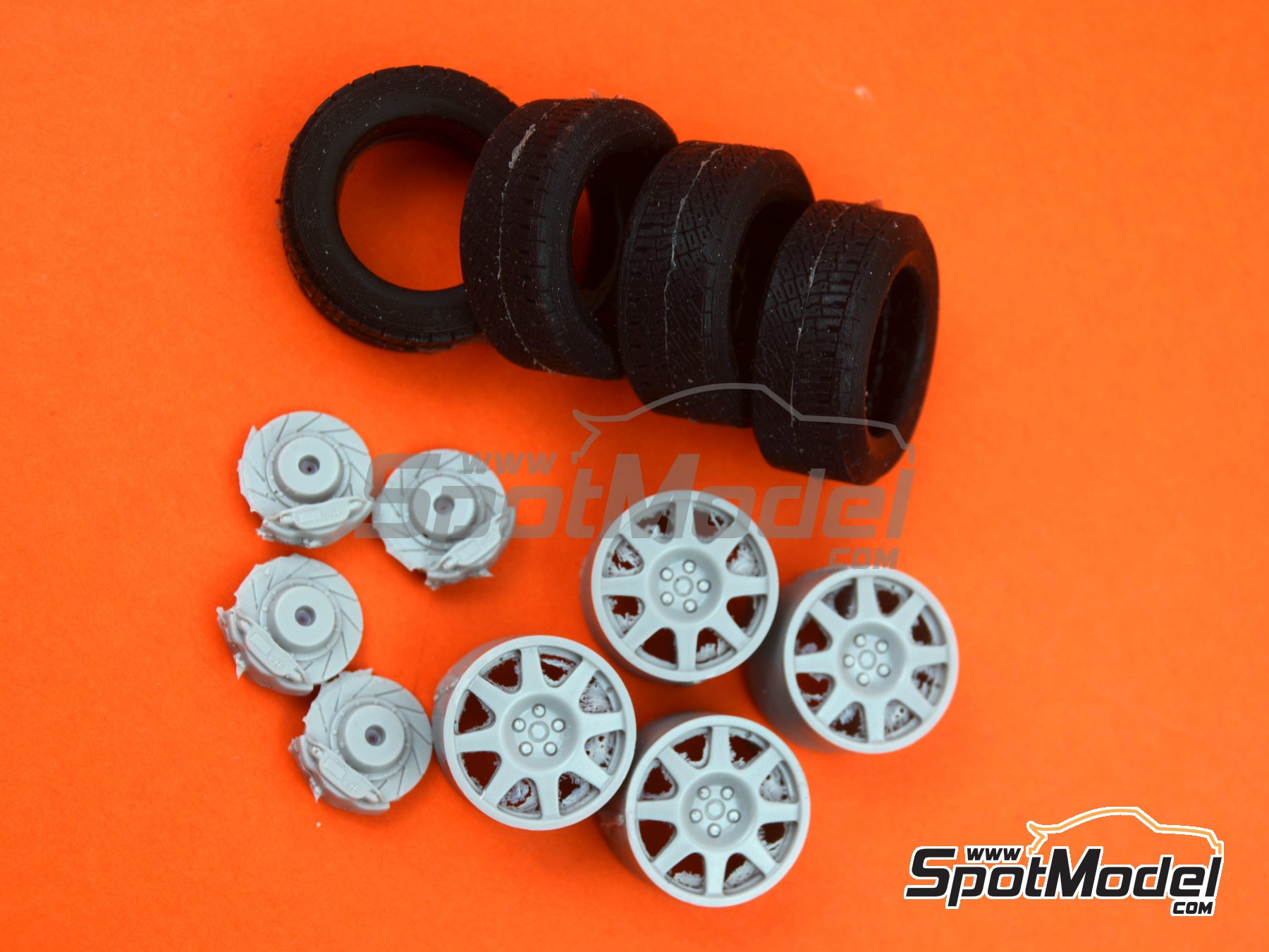 Reji Model SP961: Rims and tyres set 1/24 scale - Speedline 5 nuts 8 ...