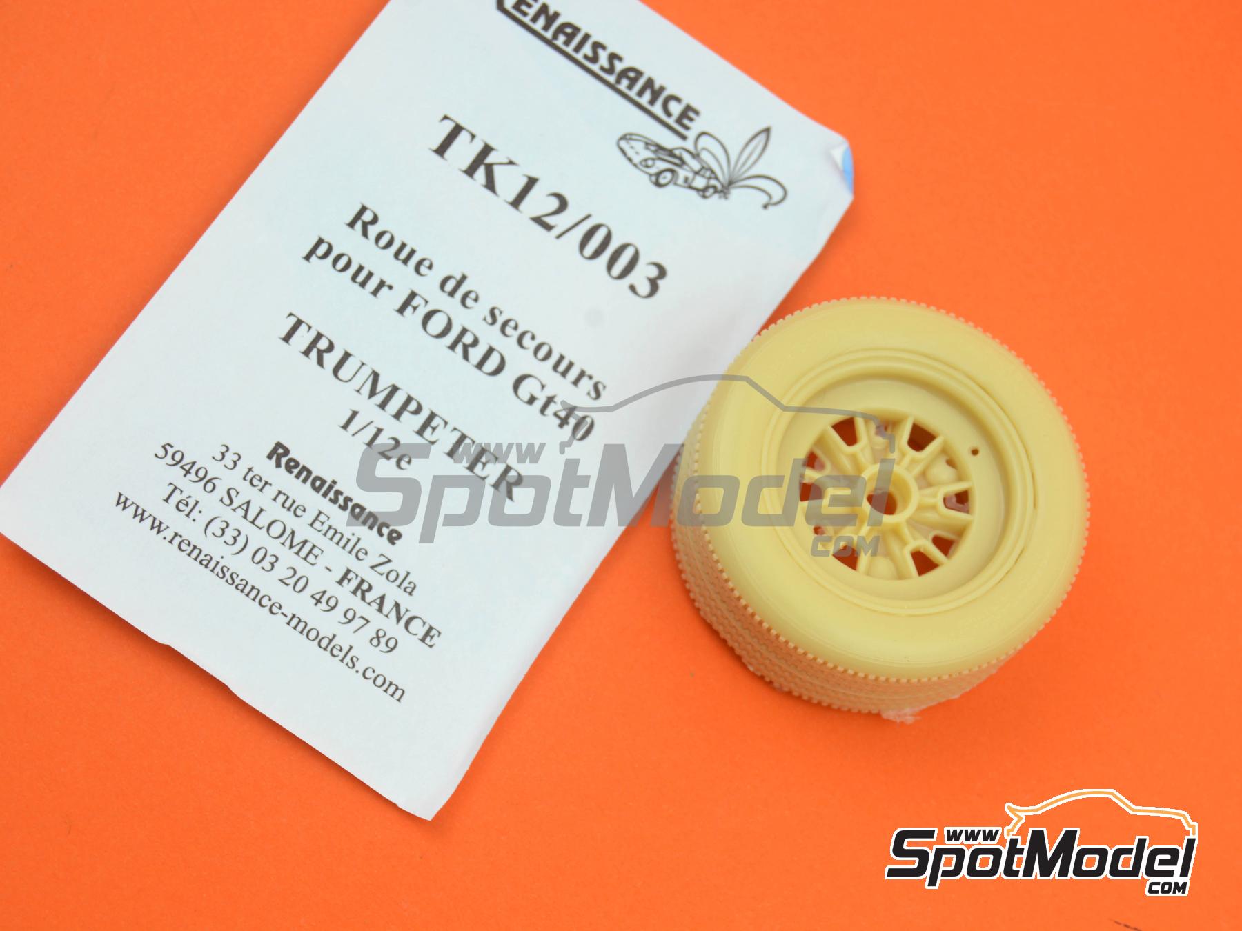 Renaissance Models TK12/003: Rims and tyres set 1/12 scale - Ford GT40 ...