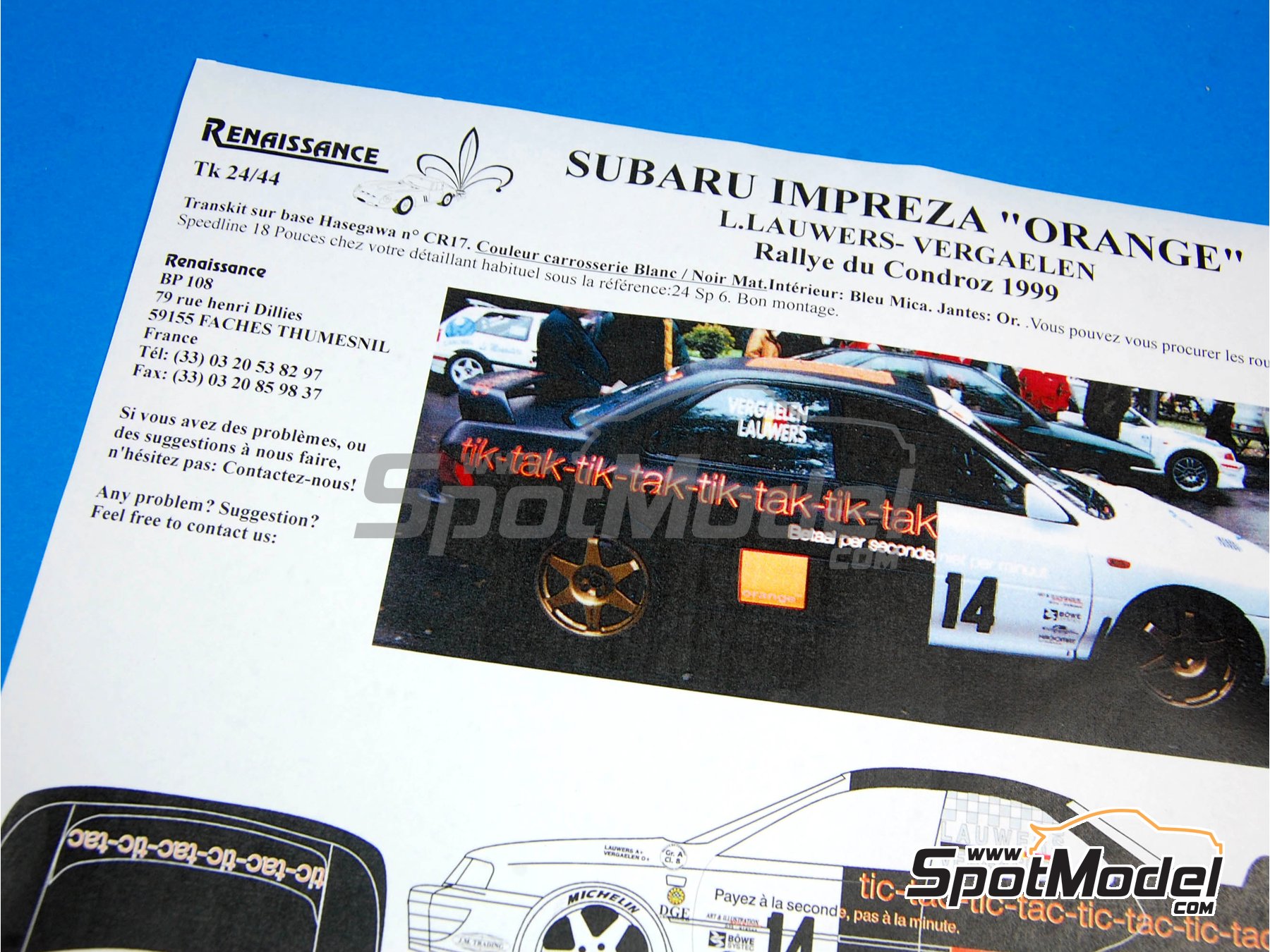 Renaissance Models TK24/044: Marking / livery 1/24 scale - Subaru ...