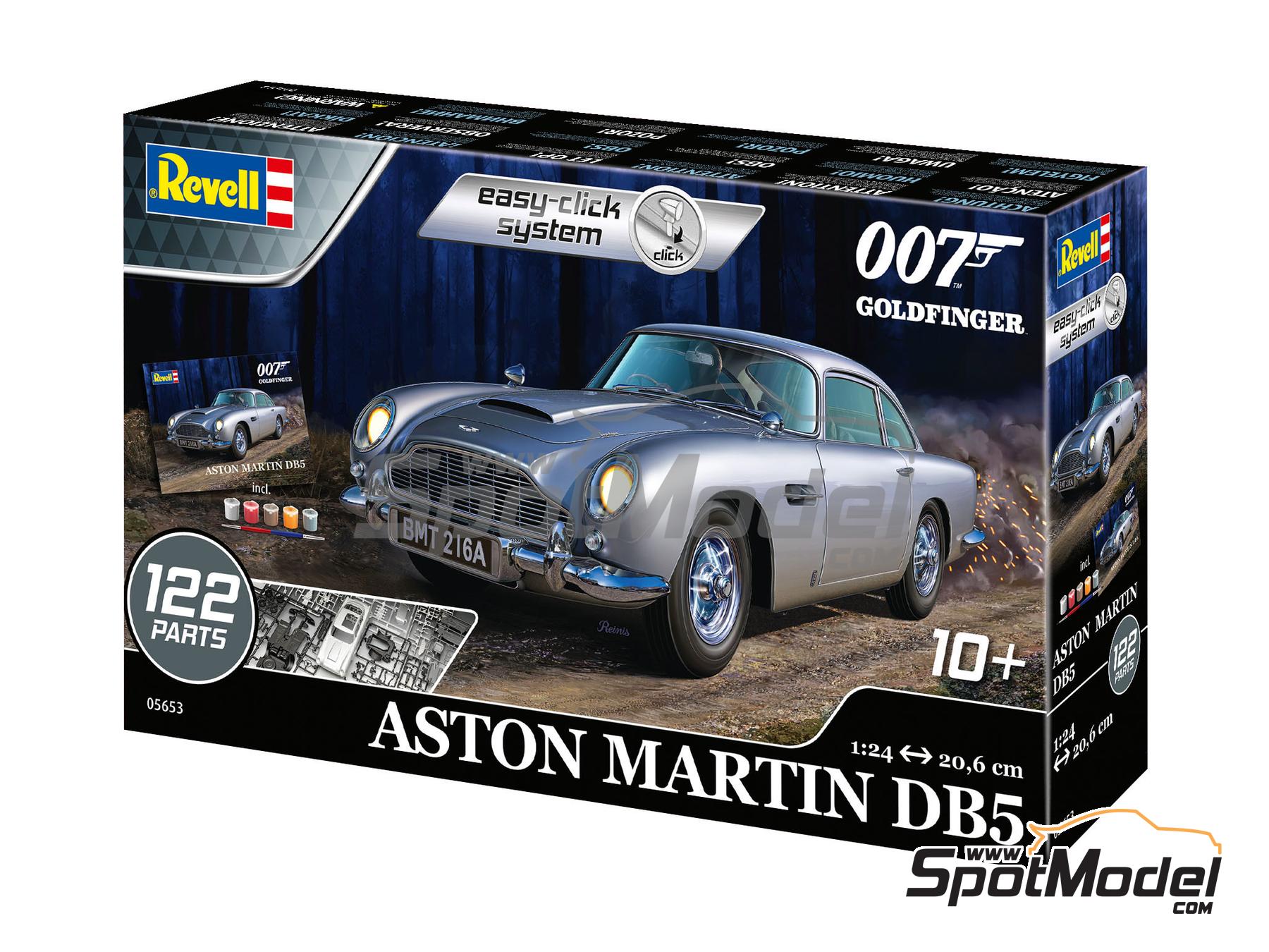 Revell 05653: Car scale model kit 1/24 scale - Aston Martin DB5 - James Bond 007 "Goldfinger ...