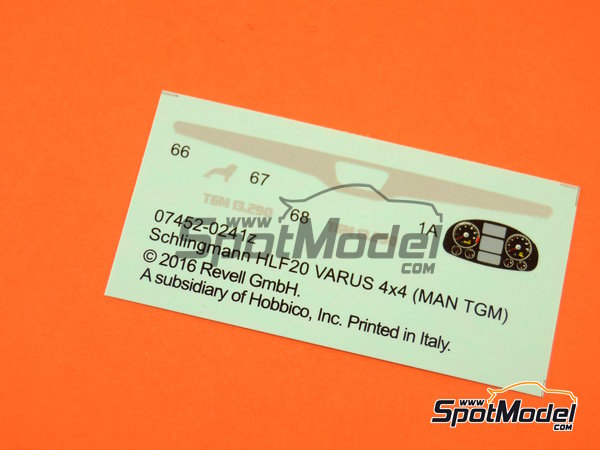 Revell 07452: Special vehicle scale model kit 1/24 scale - MAN TGM ...
