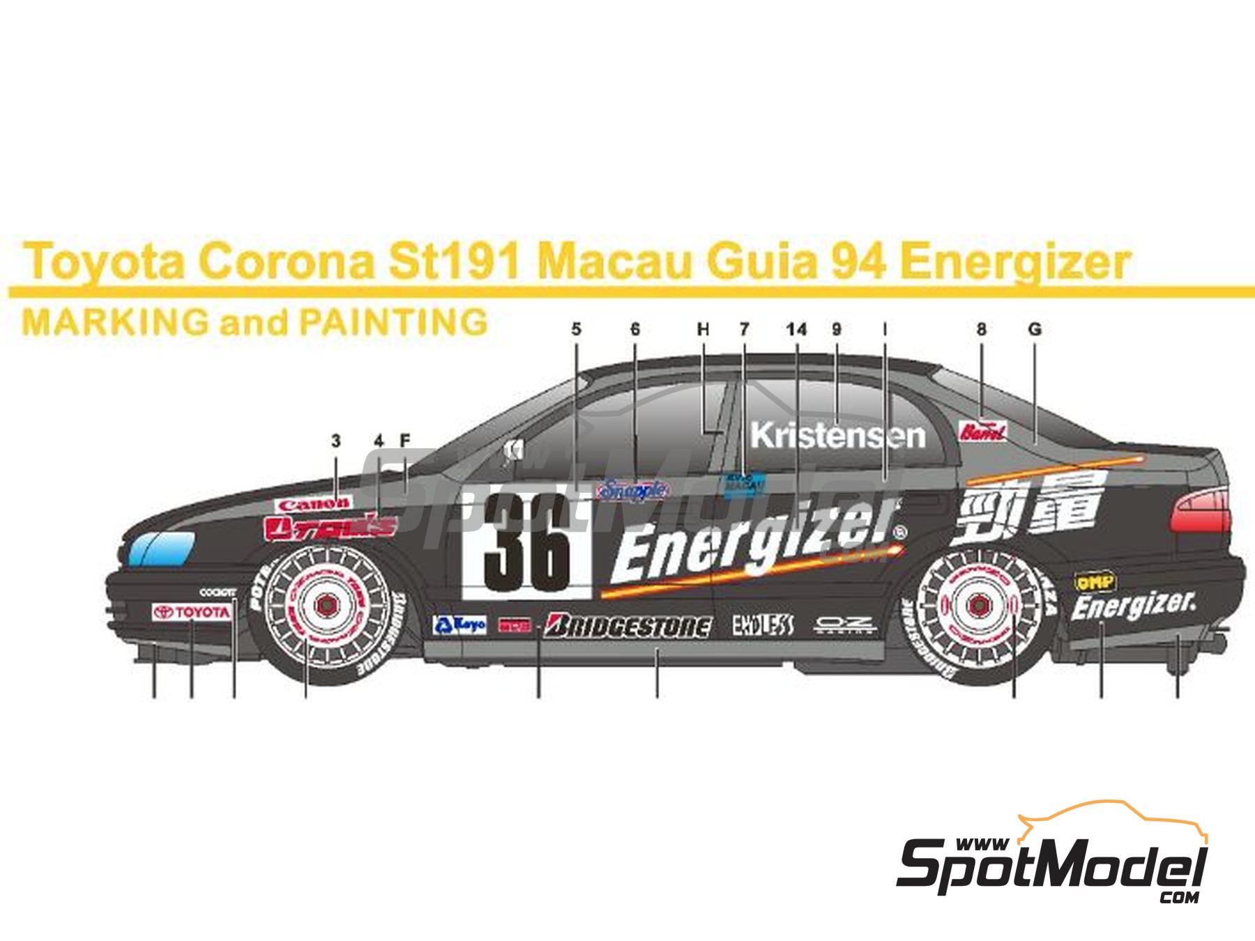 SK Decals SK24066: Marking / livery 1/24 scale - Toyota Corona ST191 ...