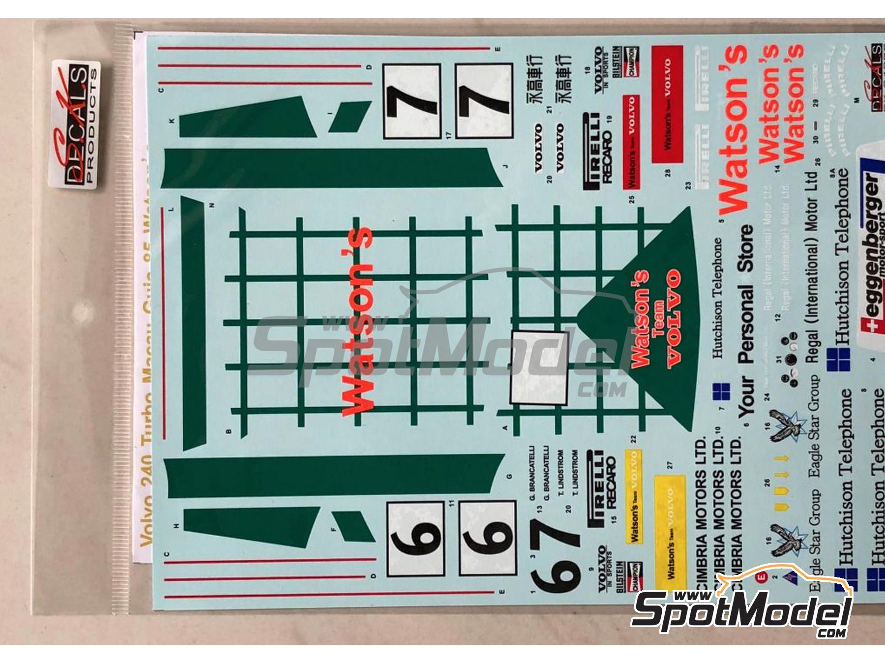 SK Decals SK24068: Marking / livery 1/24 scale - Volvo 240 Turbo Group ...