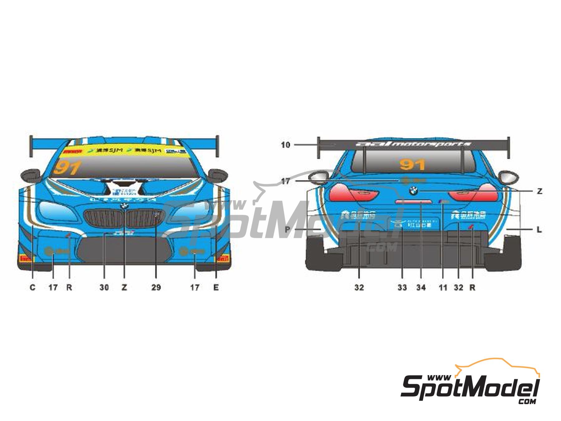 SK Decals SK24080: Marking / livery 1/24 scale - BMW M6 GT3 Fist AAI ...