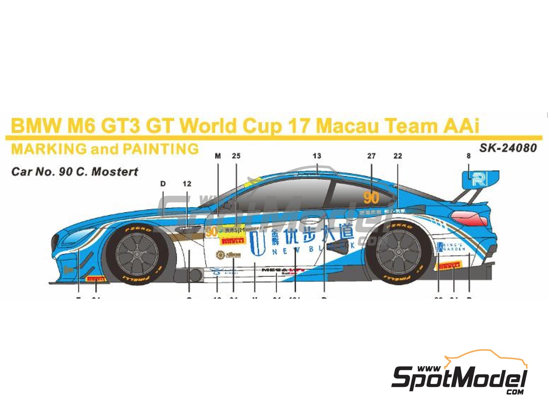 SK Decals SK24080: Marking / livery 1/24 scale - BMW M6 GT3 Fist AAI ...