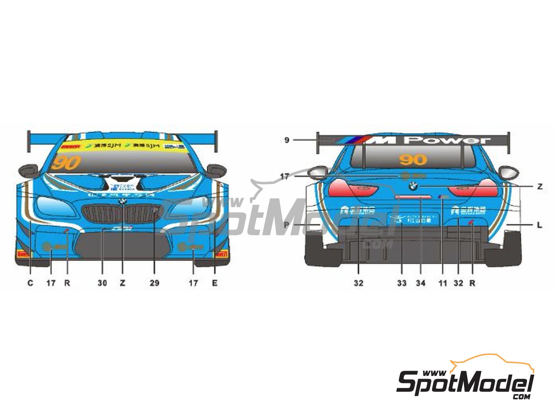 SK Decals SK24080: Marking / livery 1/24 scale - BMW M6 GT3 Fist AAI ...