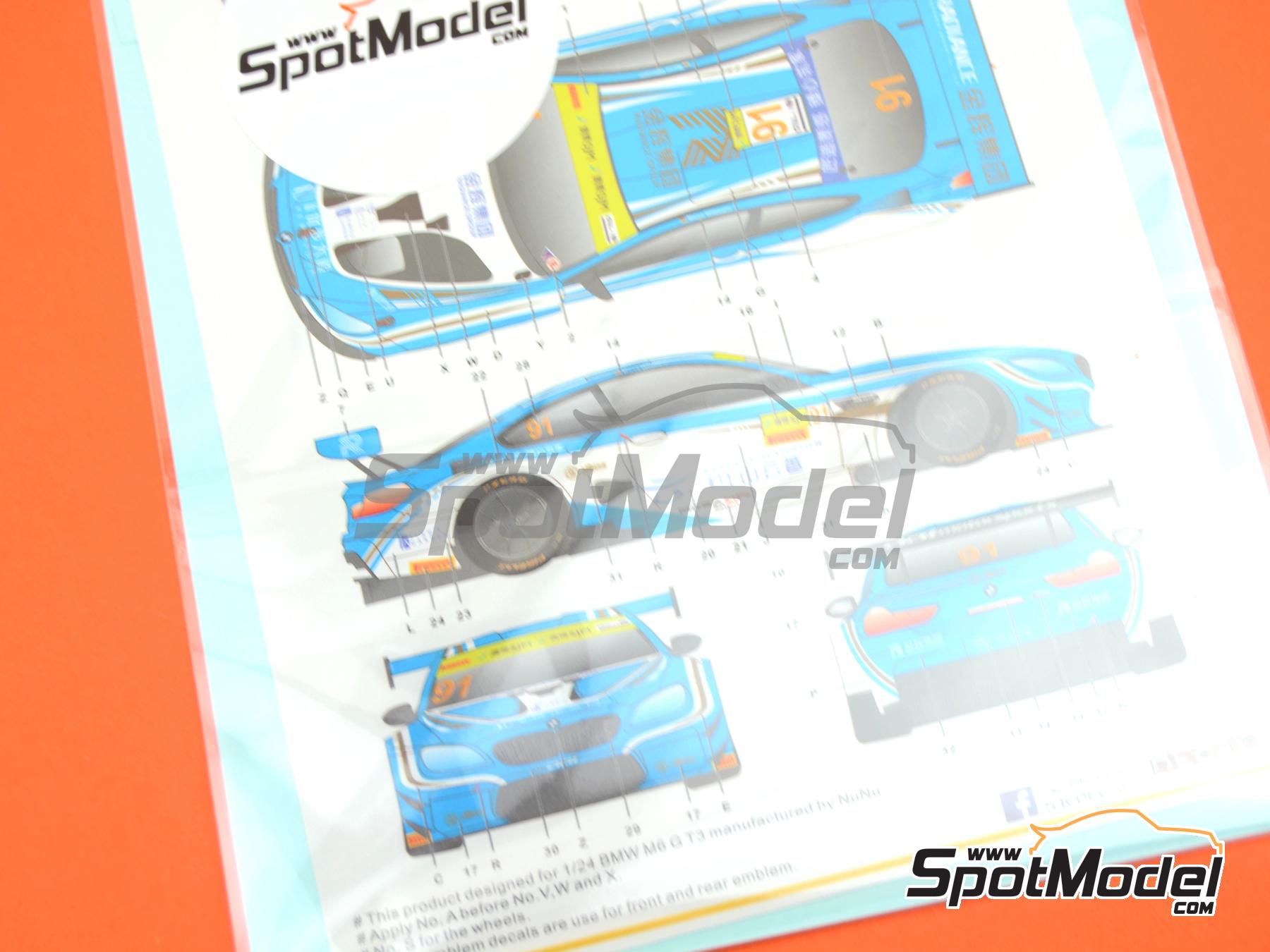 SK Decals SK24080: Marking / livery 1/24 scale - BMW M6 GT3 Fist AAI ...