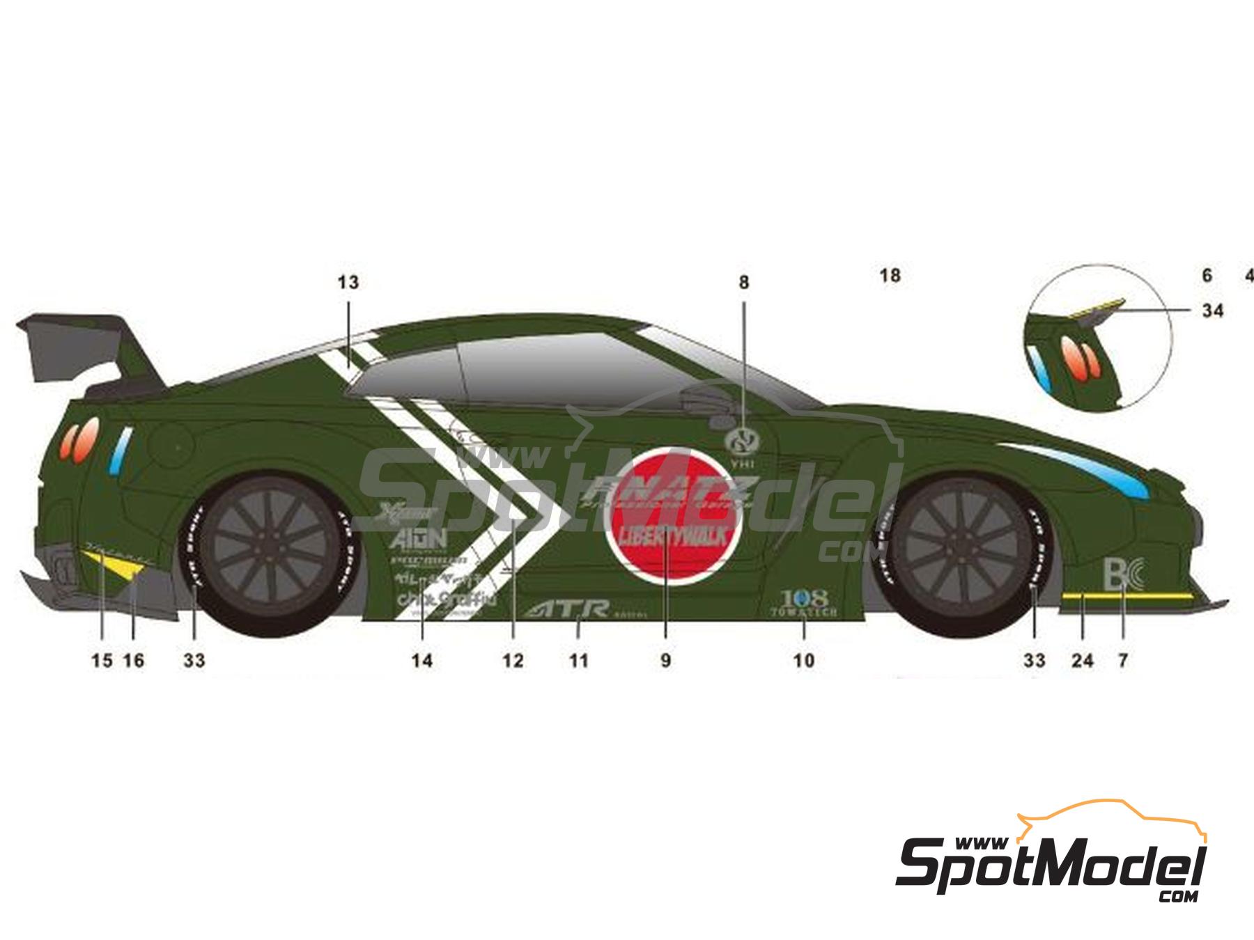 SK Decals SK24092: Marking / livery 1/24 scale - Liberty Walk LB Works ...