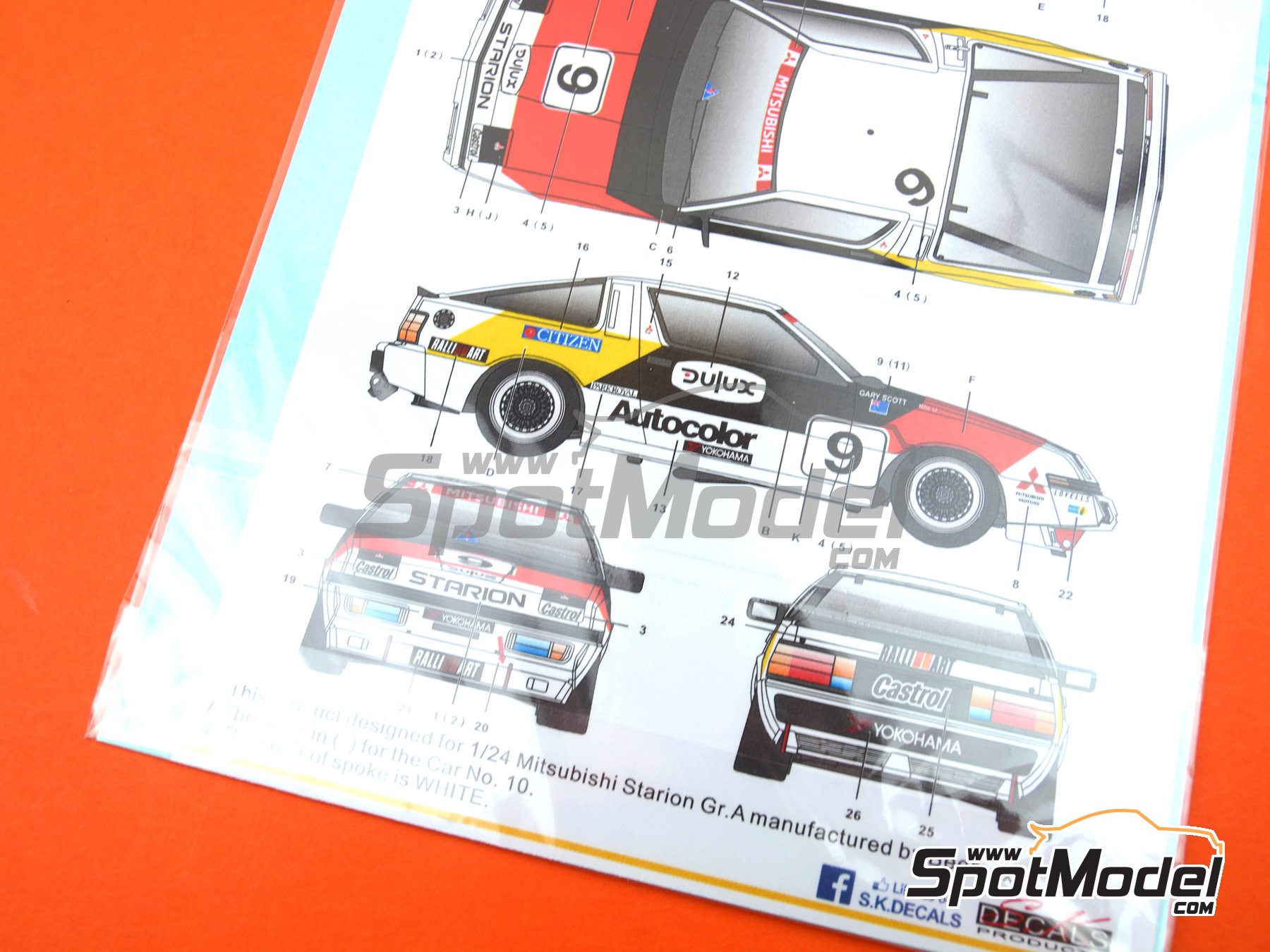 SK Decals SK-24099: Marking / livery 1/24 scale - Mitsubishi Starion ...