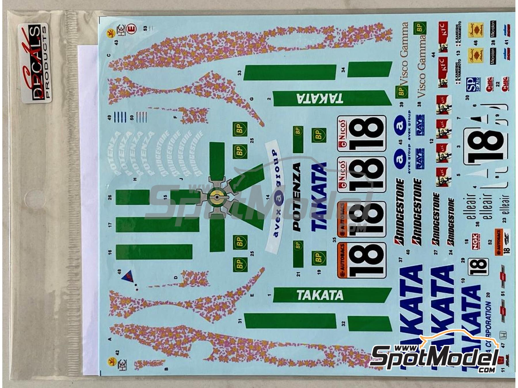 SK Decals SK24122: Marking / livery 1/24 scale - Honda NSX Dome Racing ...