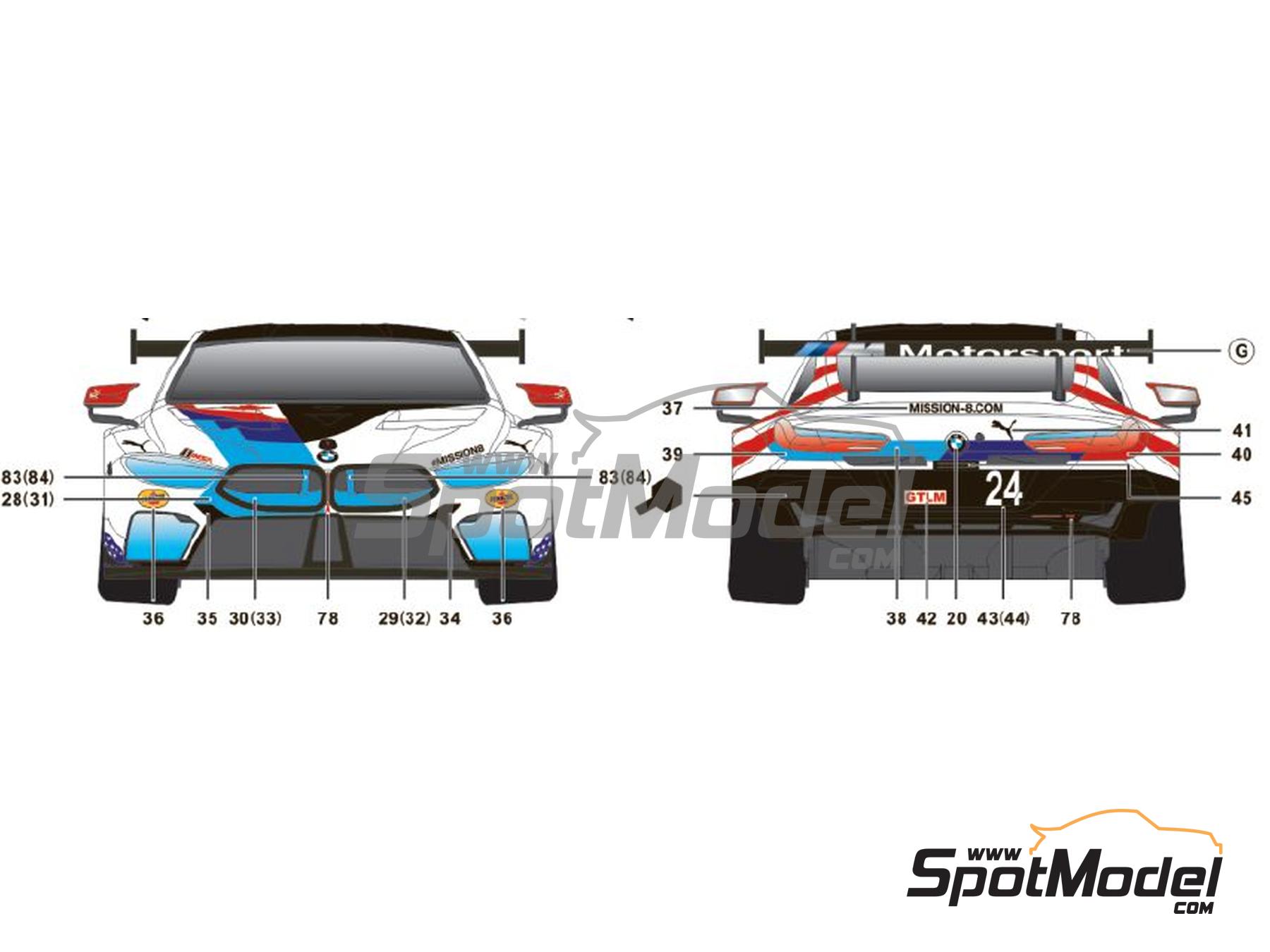 SK Decals SK-24123: Marking / livery 1/24 scale - BMW M8 GTE BMW RLL ...