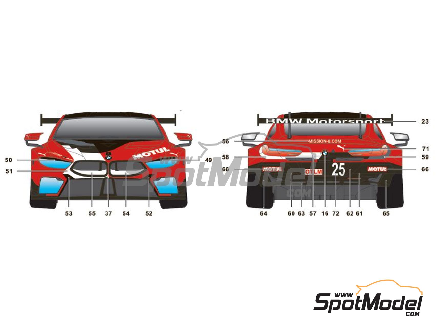 SK Decals SK24130: Marking / livery 1/24 scale - BMW M8 GTE BMW RLL ...