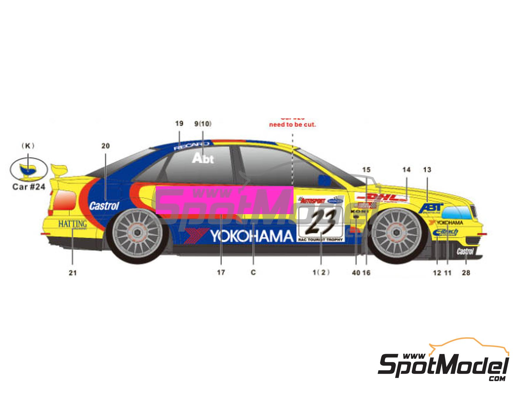 SK Decals SK24151: Marking / livery 1/24 scale - Audi A4 Quattro Abt ...