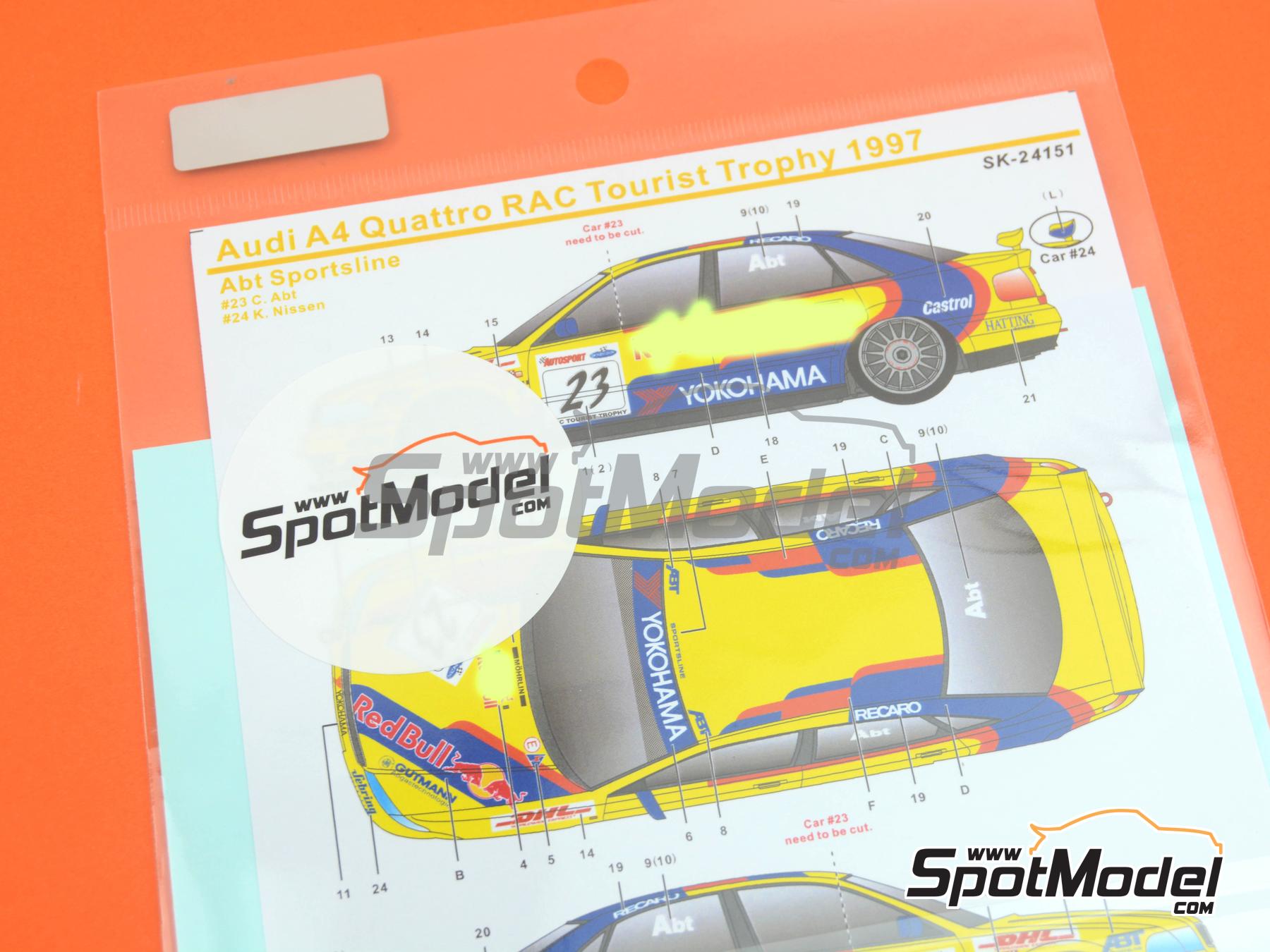 SK Decals SK24151: Marking / livery 1/24 scale - Audi A4 Quattro Abt ...